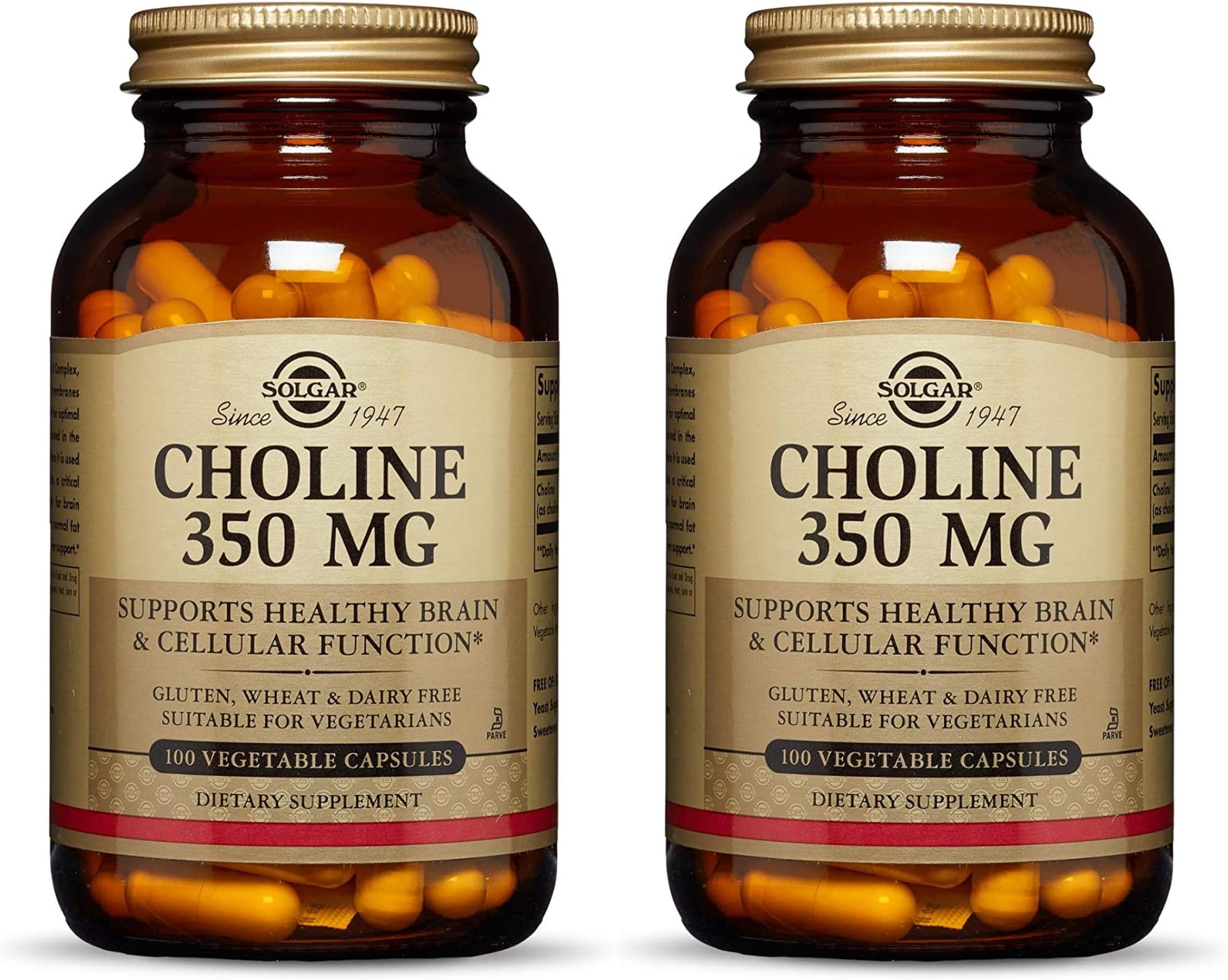 Amazon.com: Solgar Choline/Inositol 250/250mg 100 Vcaps 3-Pack : Health ...