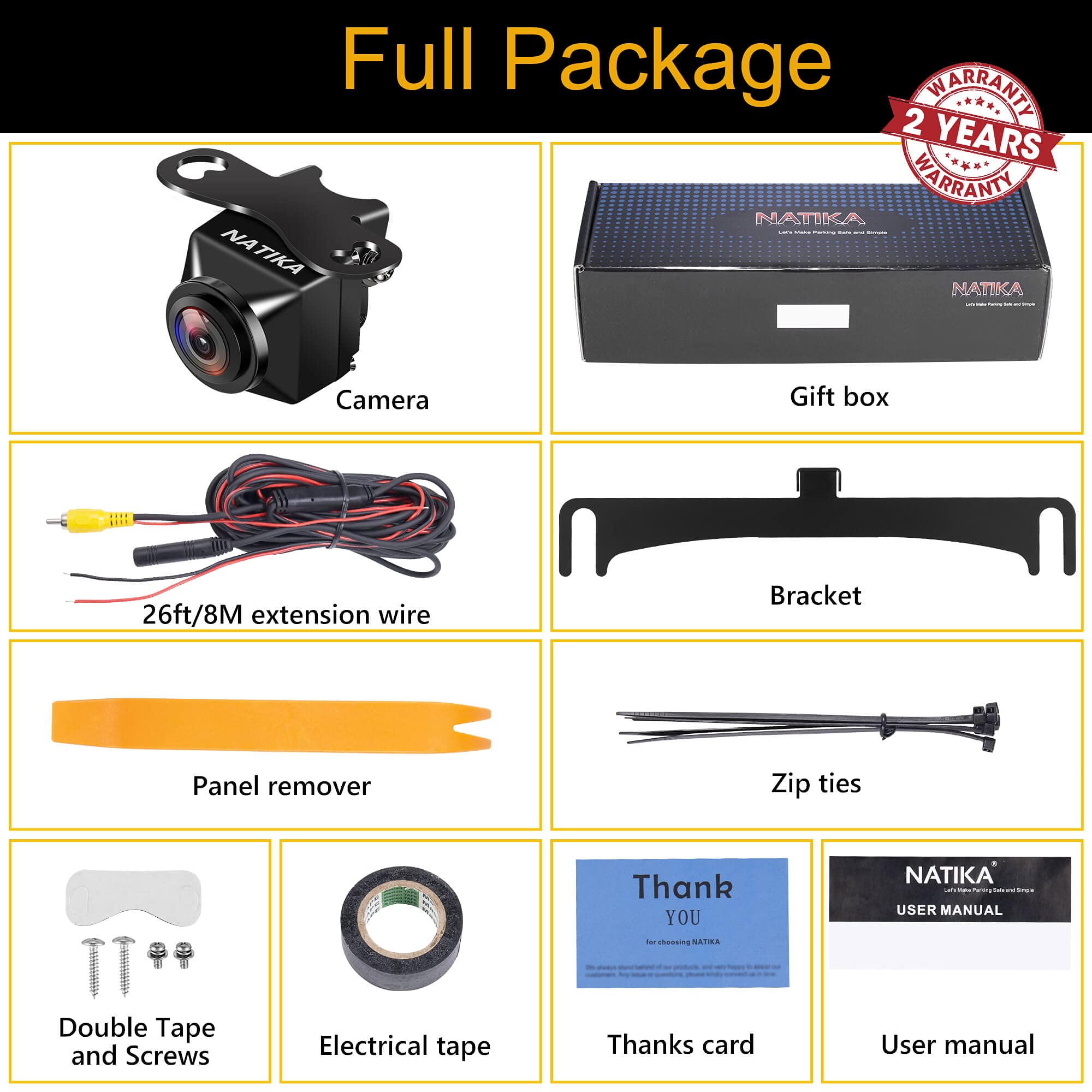 Buy NATIKA Backup/Front View Camera: No Distorted Affect Starlight ...