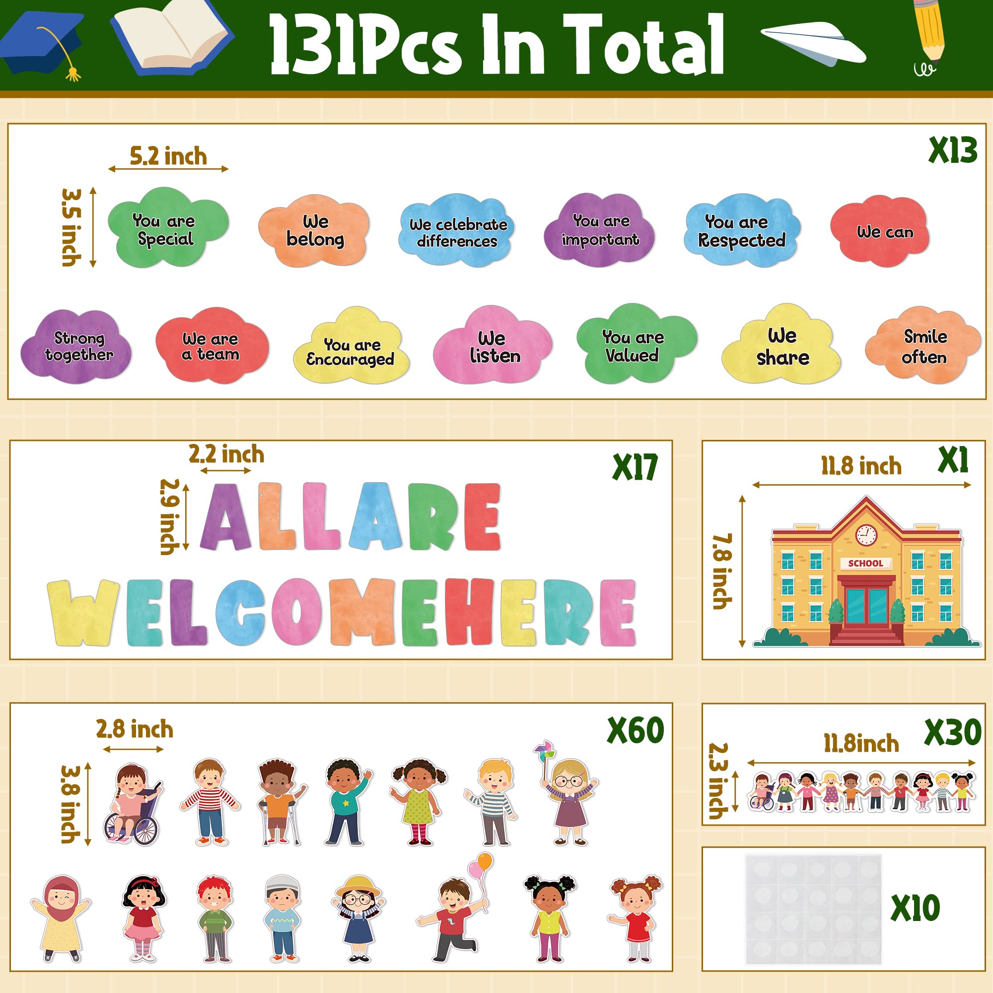 Snapklik.com : Back To School 131P All Are Welcome Bulletin Board Decor ...
