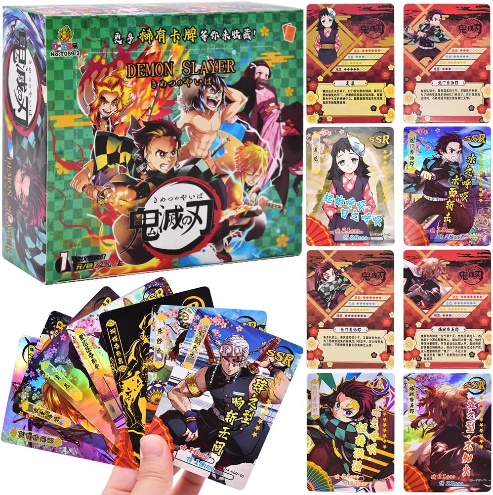 Deemonslayer Anime Trading Cards - 192PCS Collectible Card Game Booster ...