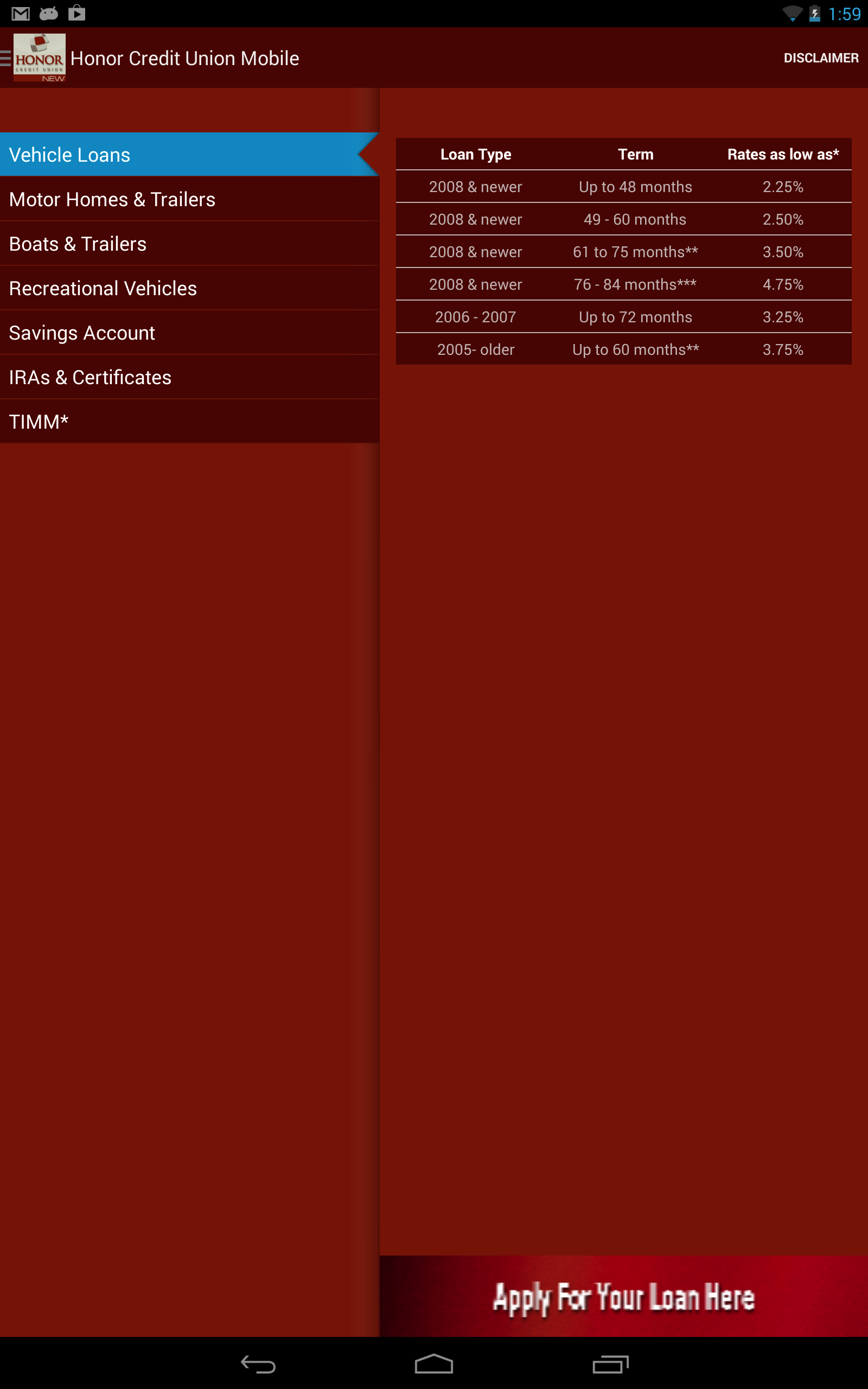 Honor Credit Union Mobile - App on Amazon Appstore