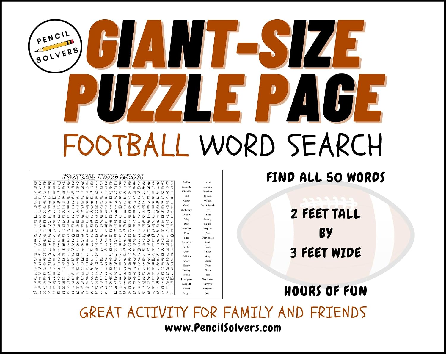 Amazon.com: Pencil Solvers Giant-Size Puzzle Page - Word Search ...