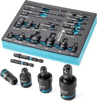 LIBRATON 20 Piece Socket Adapter, Impact Socket Adapter, Includes Cr-V ...