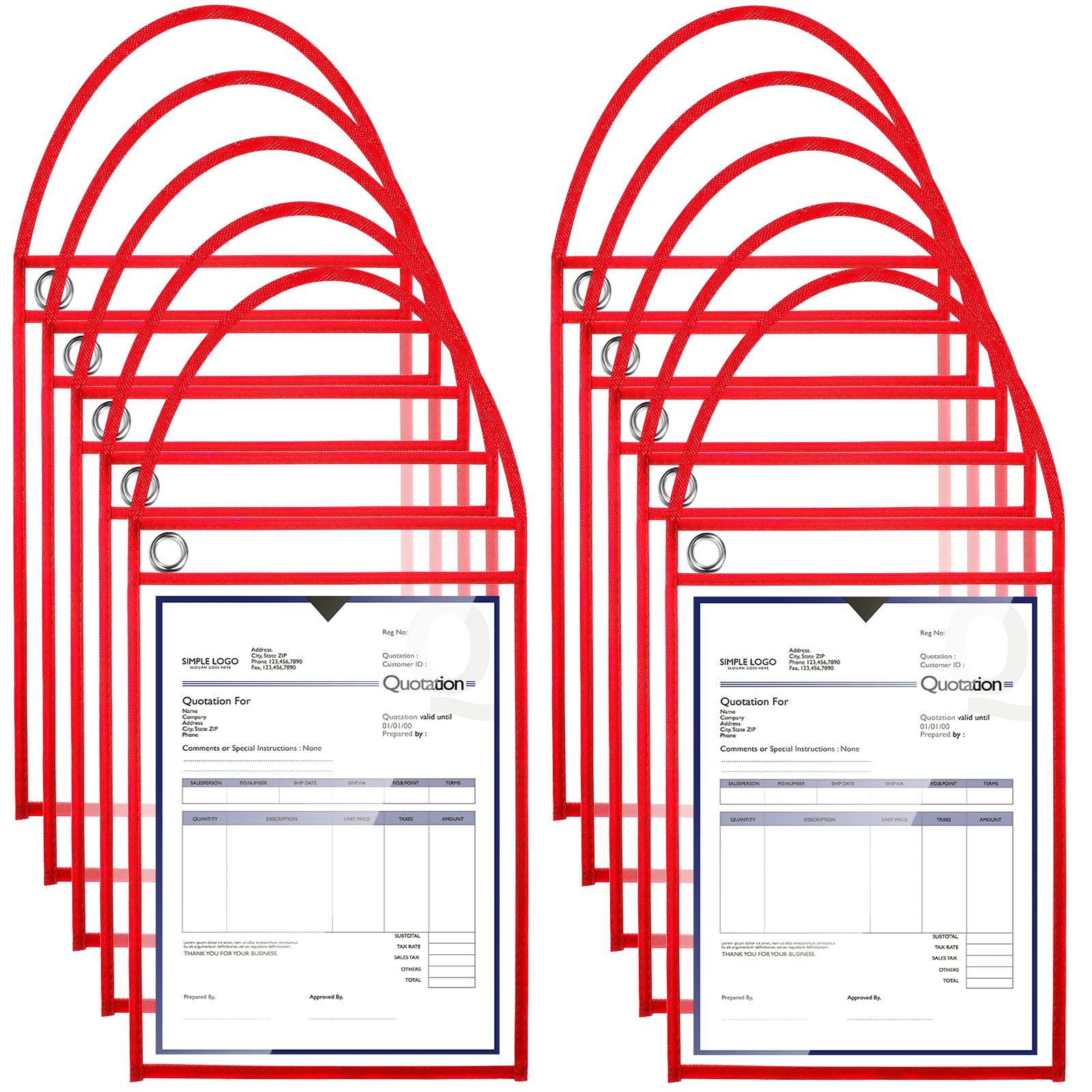 Amazon.com : 30 Pack Shop Ticket Holders Work Order Holder for 9 x 12 ...