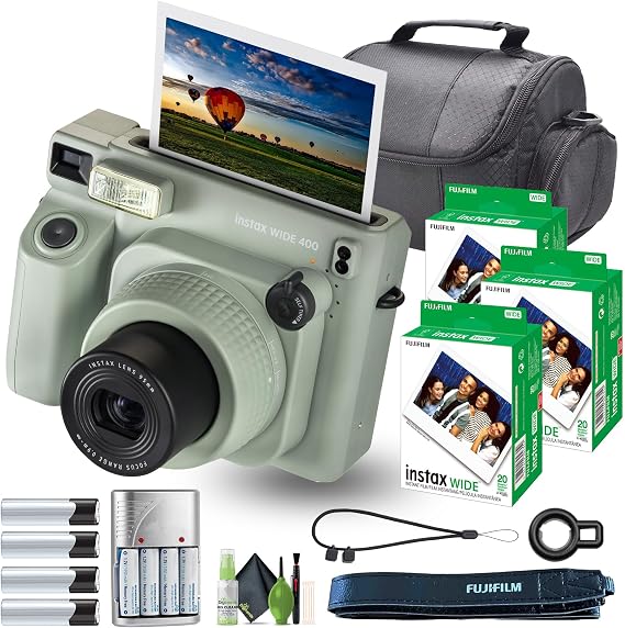 Amazon.com: Fujifilm Instax Wide 400 Instant Film Camera Bundle with ...