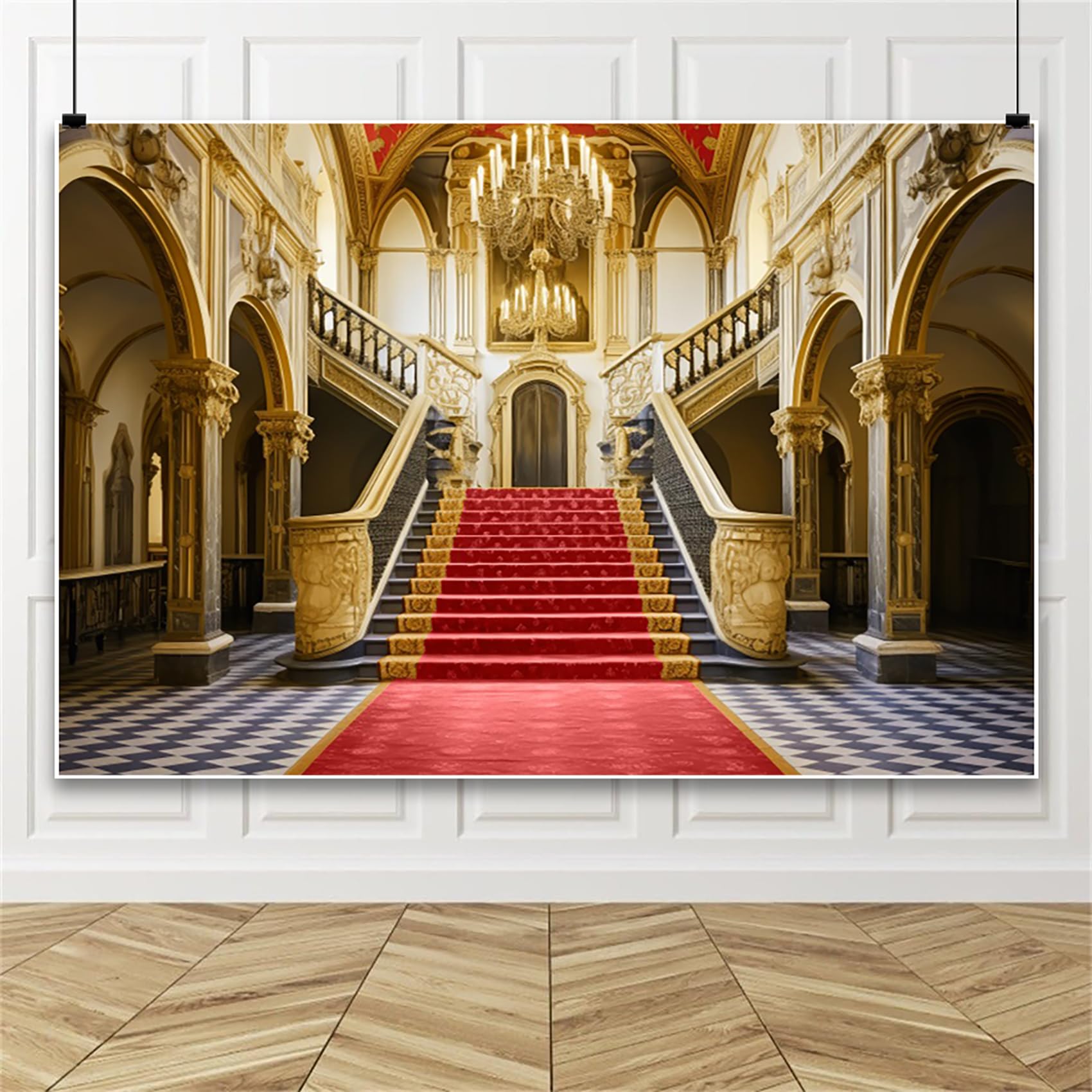 Palace Red Background Red Carpet Palace Backdrop Background Golden