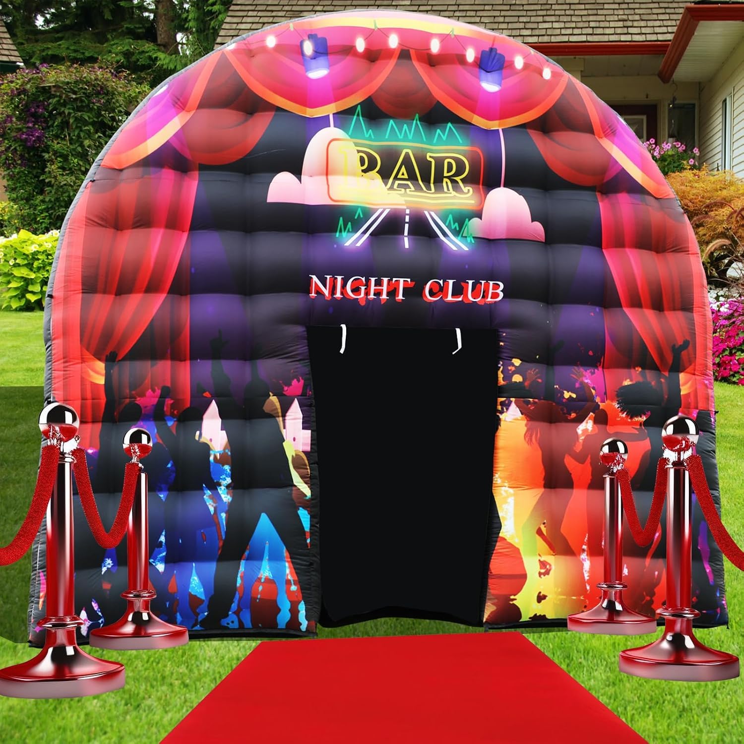 Large Black Inflatable Tent(15x15x14FT) Inflatable Night Club Disco ...