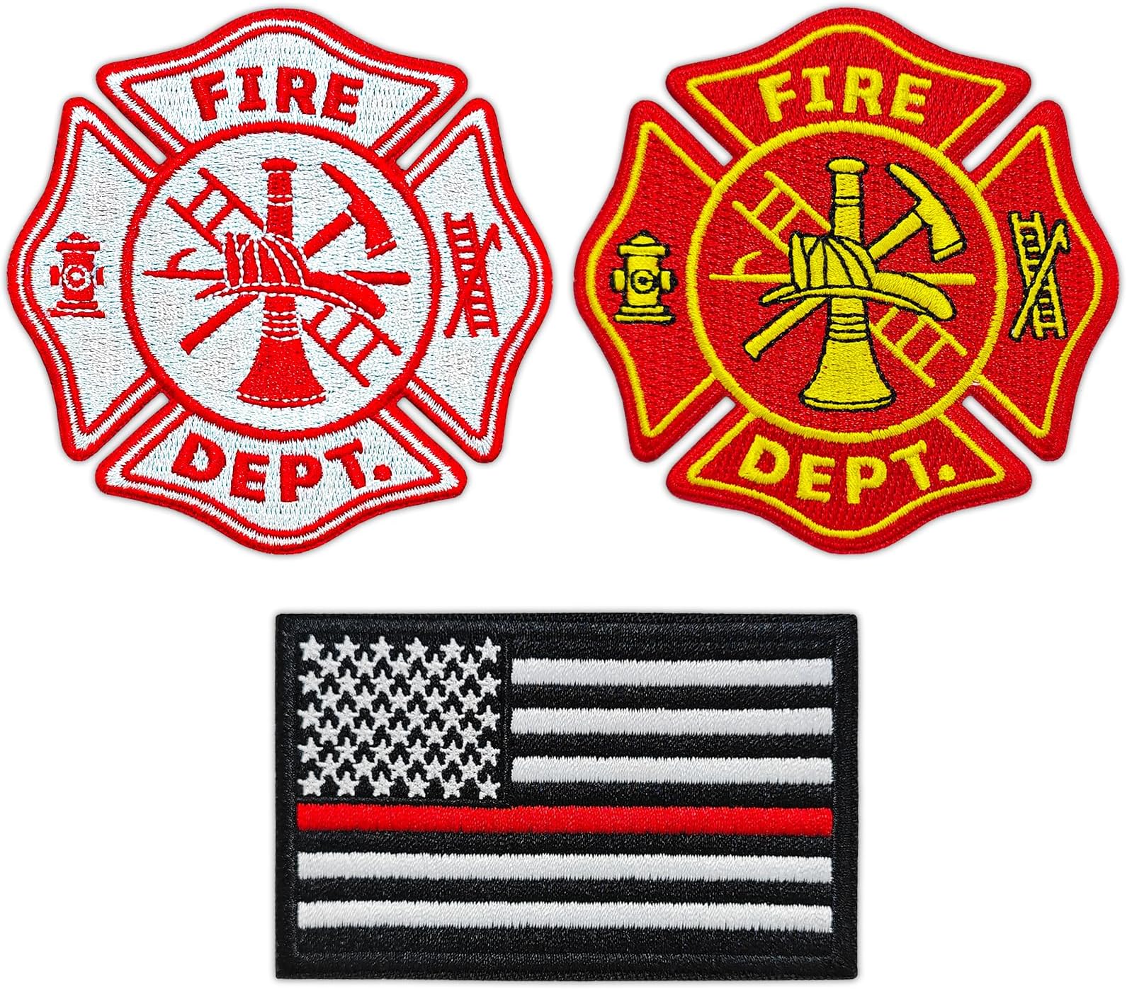 Amazon.com: Rocking Planet US Flag with Firefighter Axe Embroidered ...