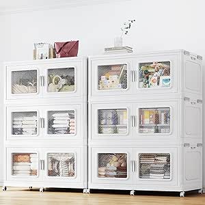 Amazon.com: BROVIEW 450Gal Extra Large Stackable Storage Bins with Lids ...