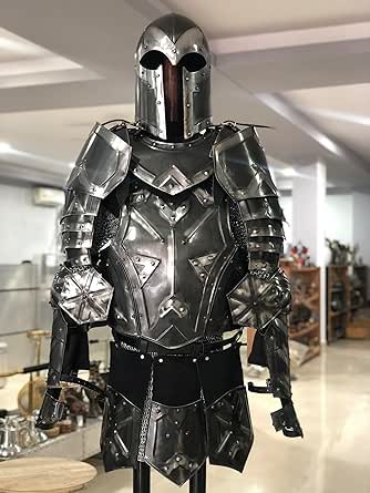 Amazon.com: NauticalMart Medieval Knight Suit of Armor Blackened LARP ...
