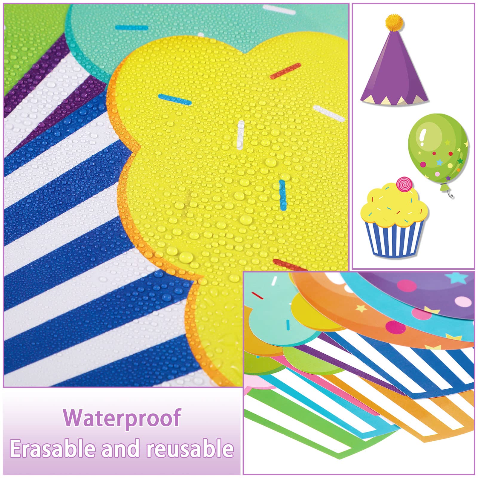 Snapklik.com : Yexiya 60 Pieces Colorful Cupcake Cutouts Birthday ...