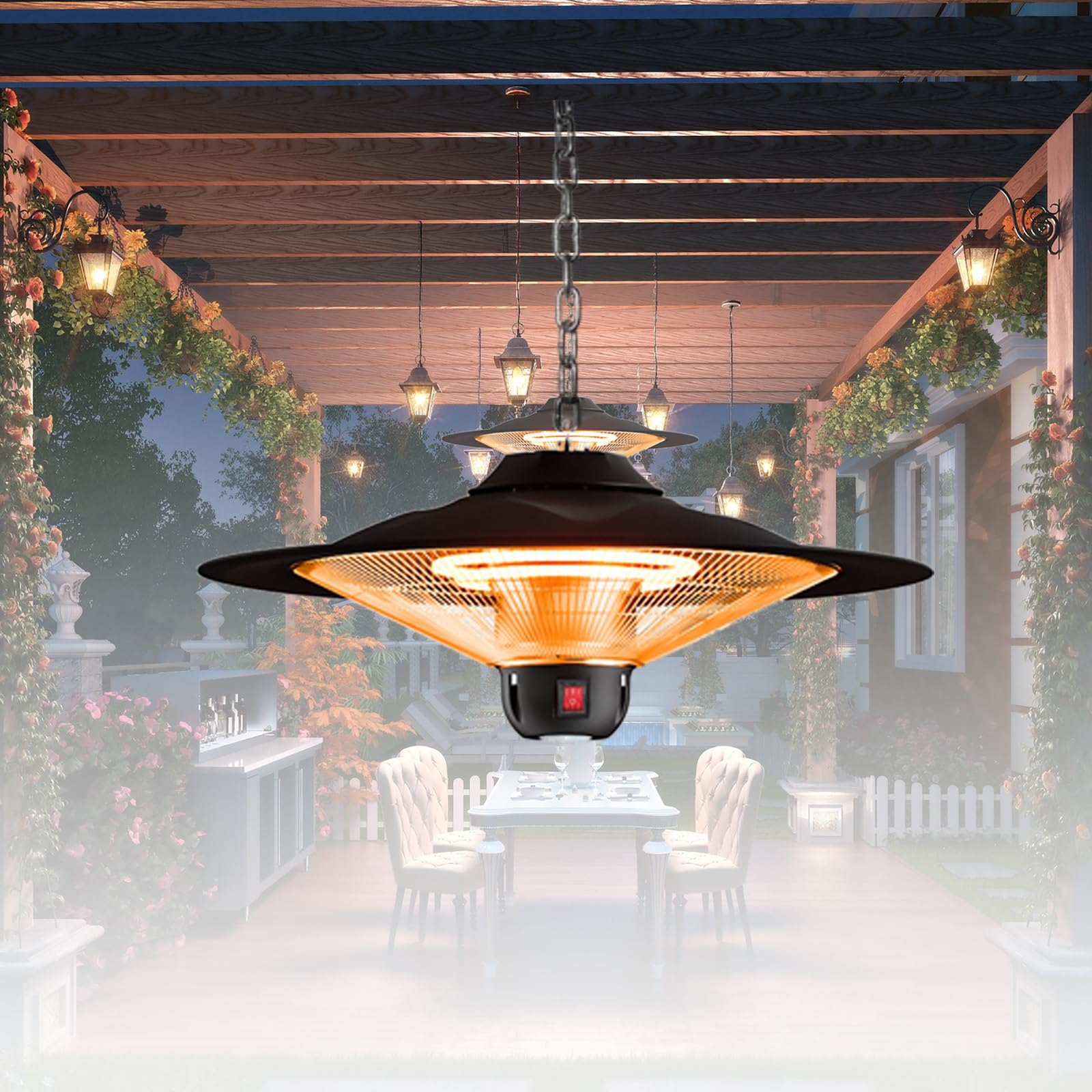 Outdoor Patio Ceiling Heaters Electric VEVOR Hanging Patio Heater,