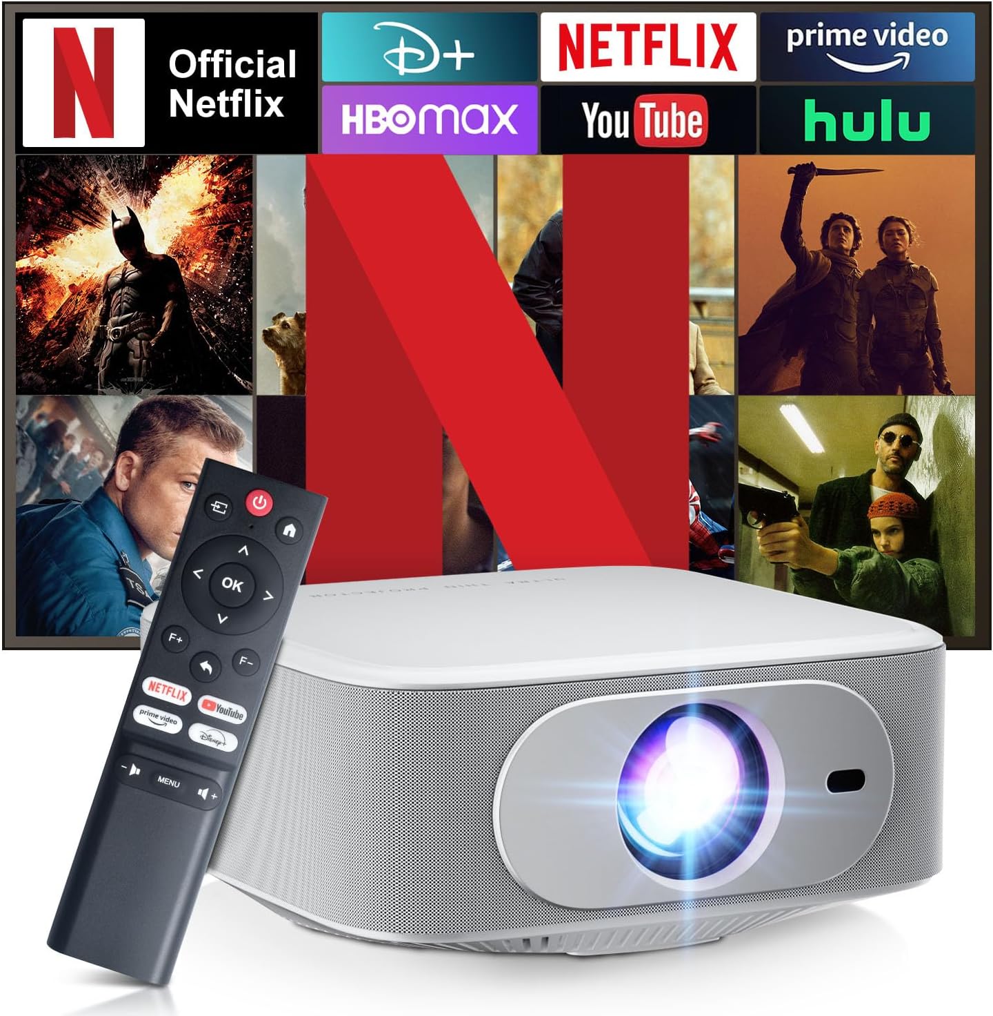 Amazon.com: [Netflix Licensed] Smart Projector with Built-in Apps, Wifi ...