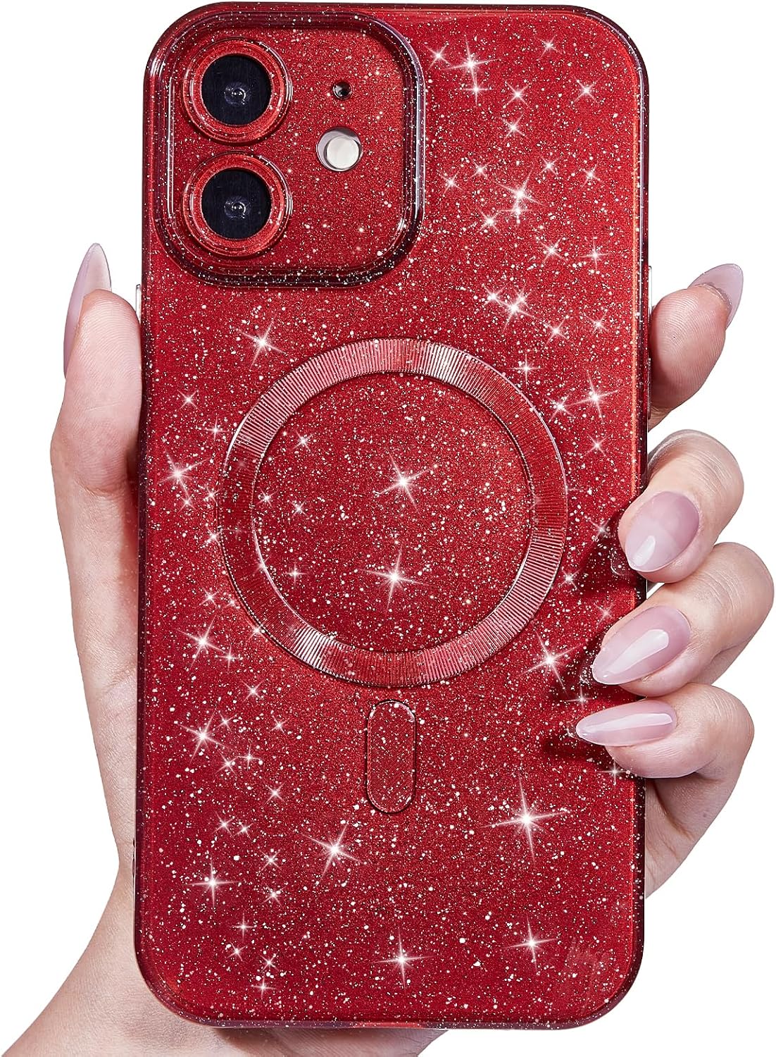Amazon.com: Svanove Glitter Case for iPhone 12 Phone Case Magnetic ...
