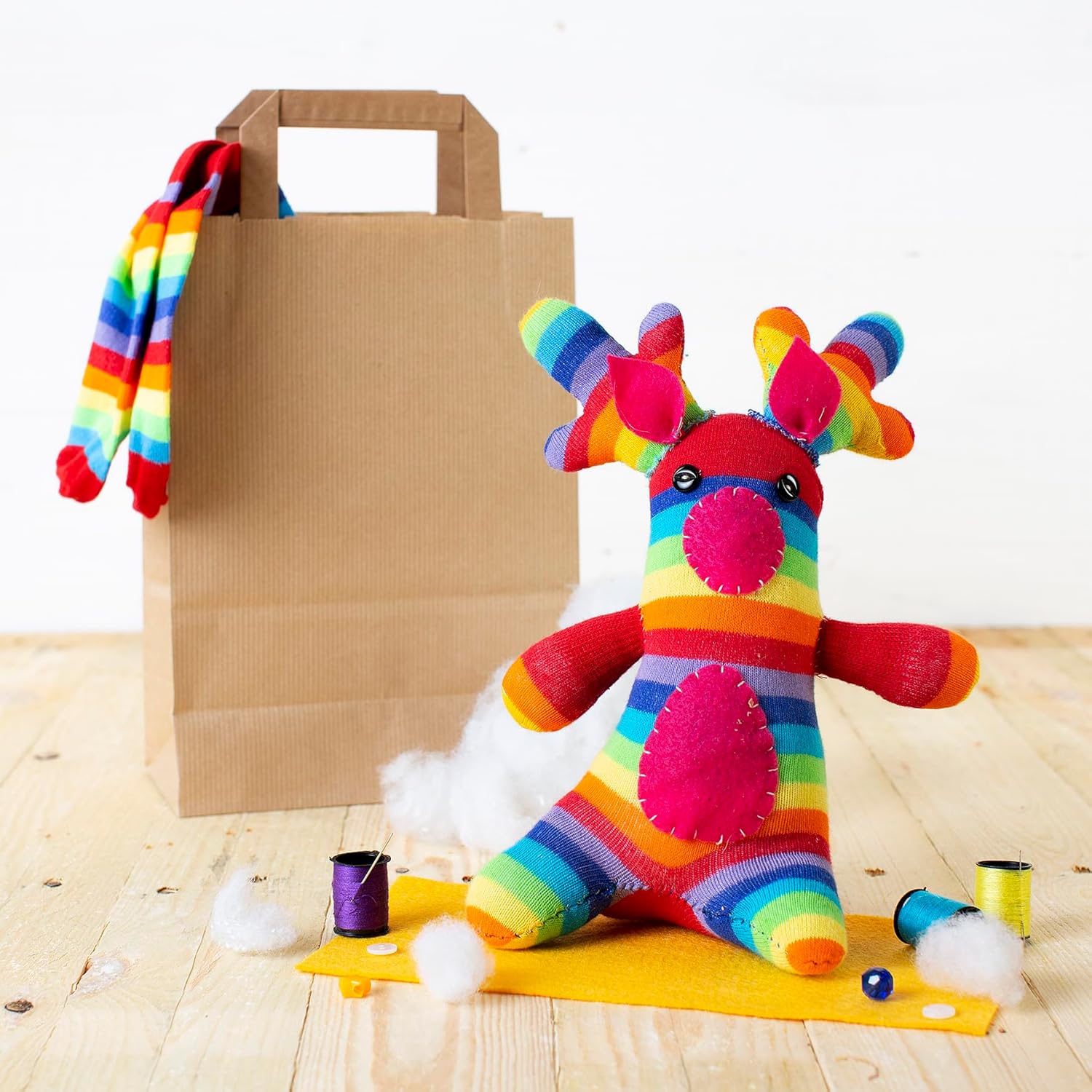 Sock Reindeer Craft Kit - Complete Craft Kit to Create Your Own ...