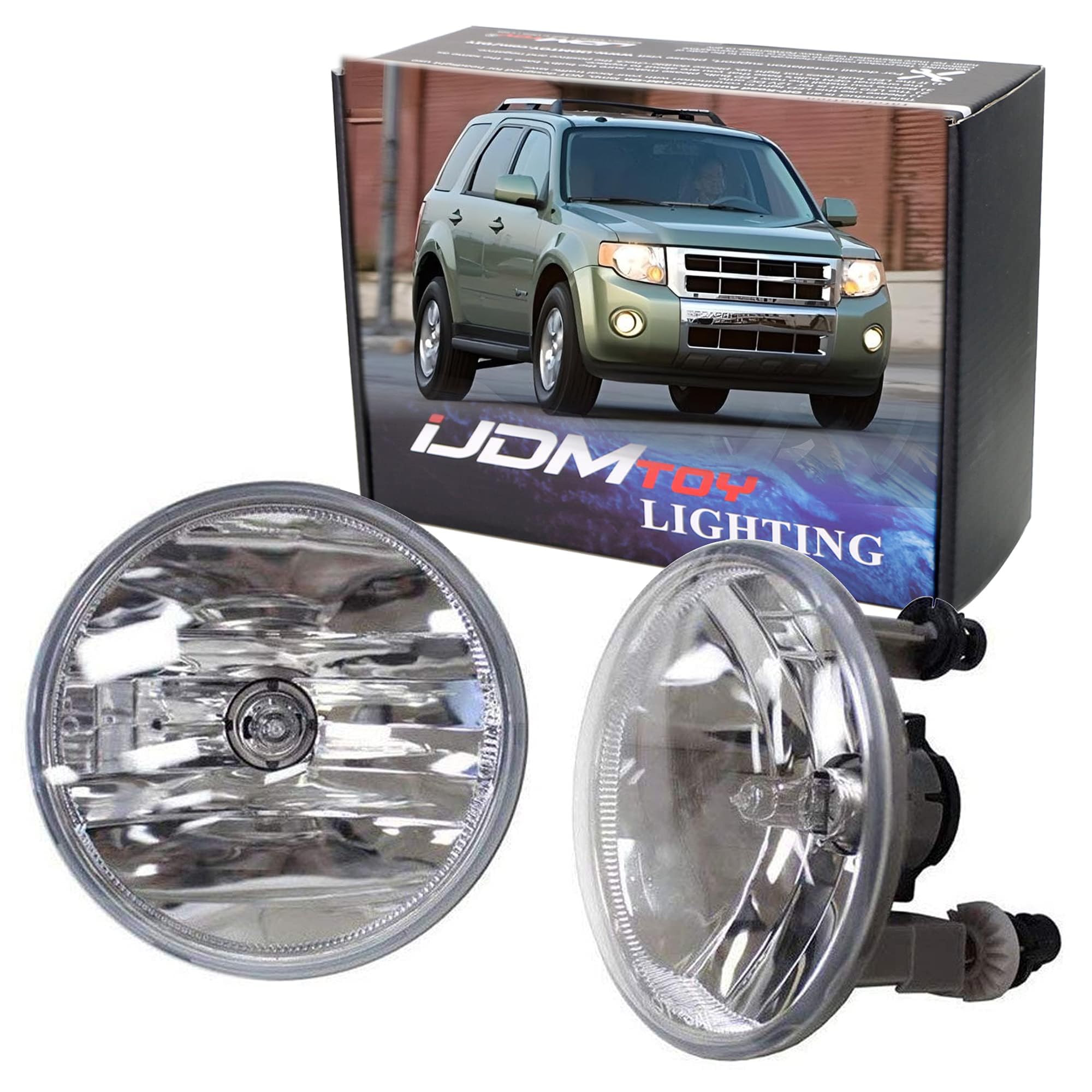 Amazon.com: iJDMTOY One Pair Driver Passenger Sides Fog Light Lamps w ...