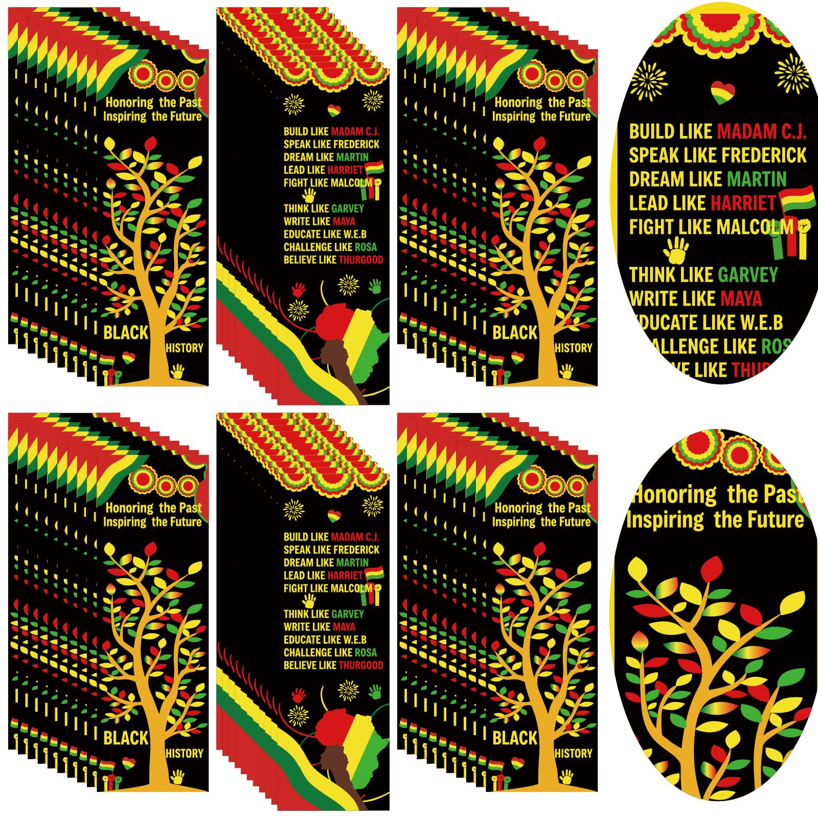 Amazon.com : 120PCS Black History Month Bookmarks Black History Month ...