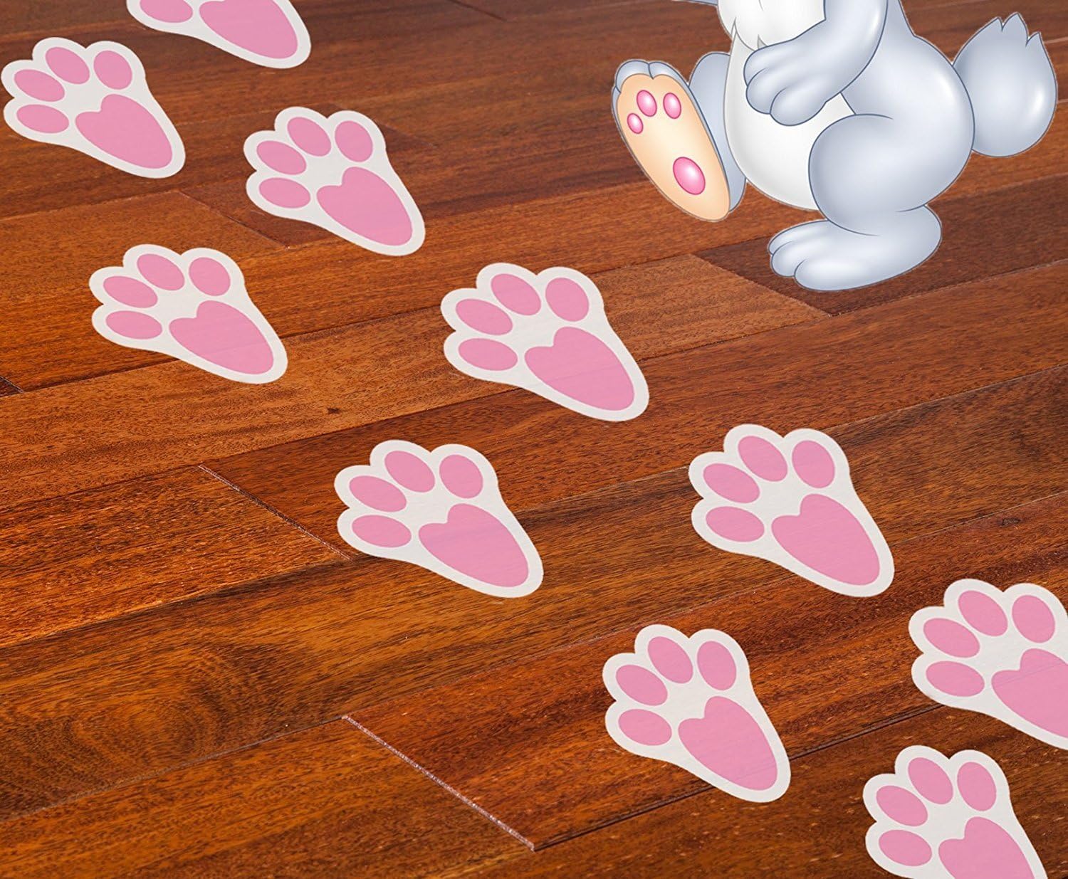 Amazon.com: Ocosy 60Pcs Removable Easter Bunny Paw Prints Rabbit Paw ...