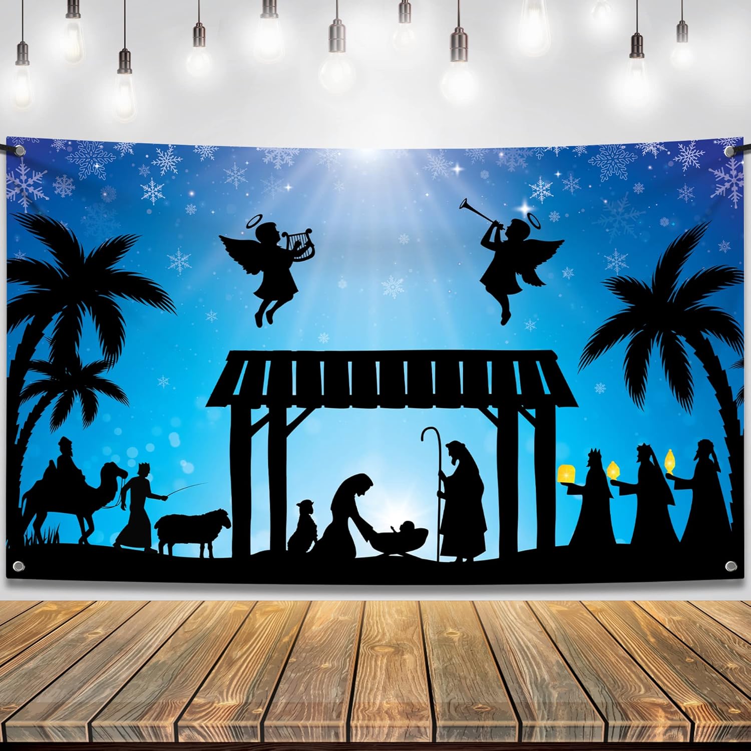 Amazon.com: KatchOn, Large Holy Nativity Christmas Banner - 72x44 Inch ...