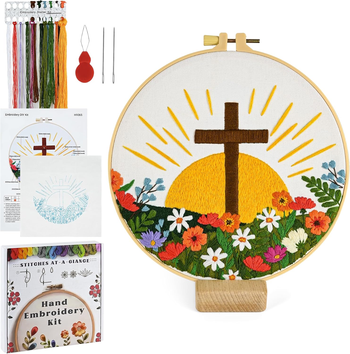 Amazon.com: ElasignShopo Christian Embroidery Kit for Beginners Adults ...