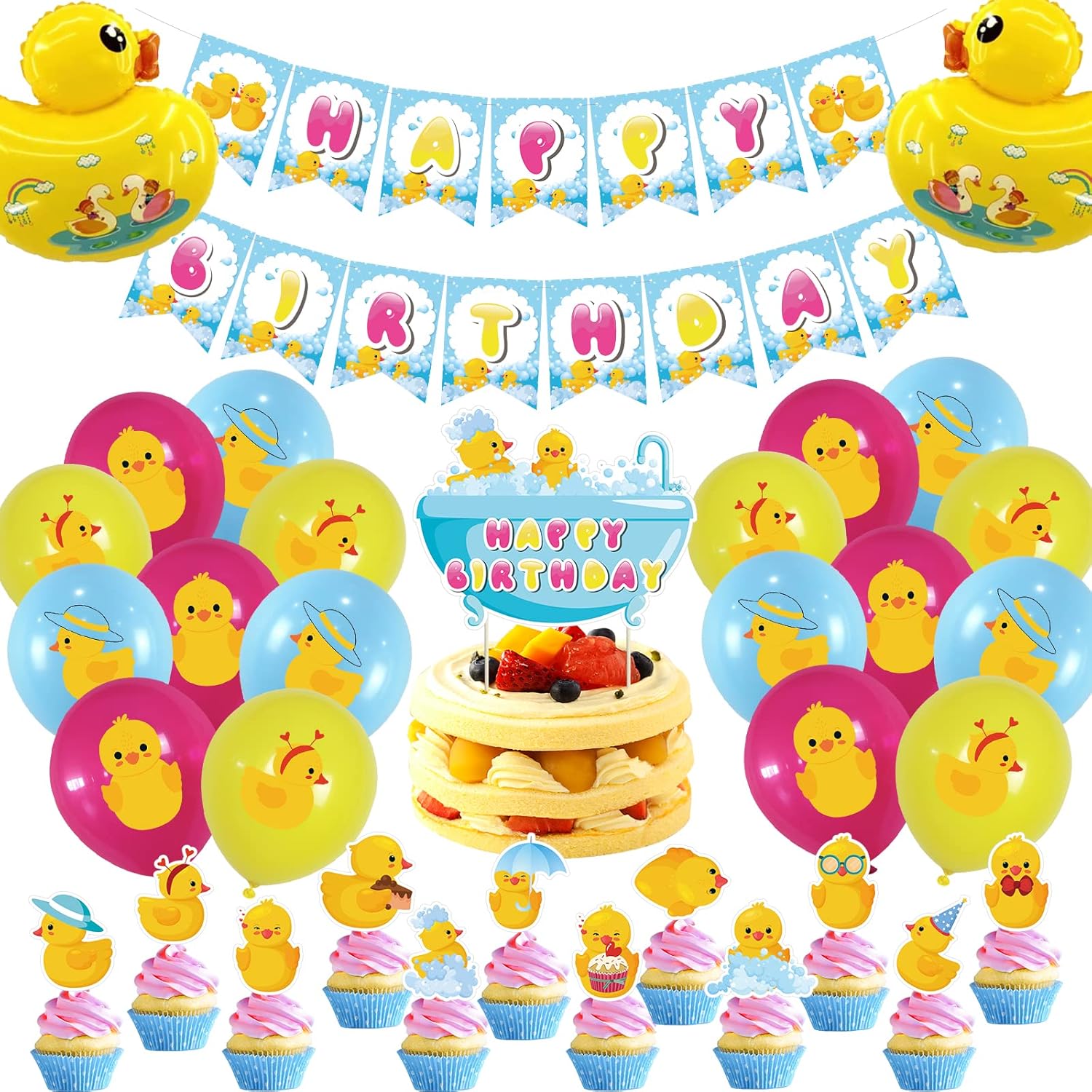 Amazon.com: Duck Birthday Party Decorations, Duck Party Accessories ...