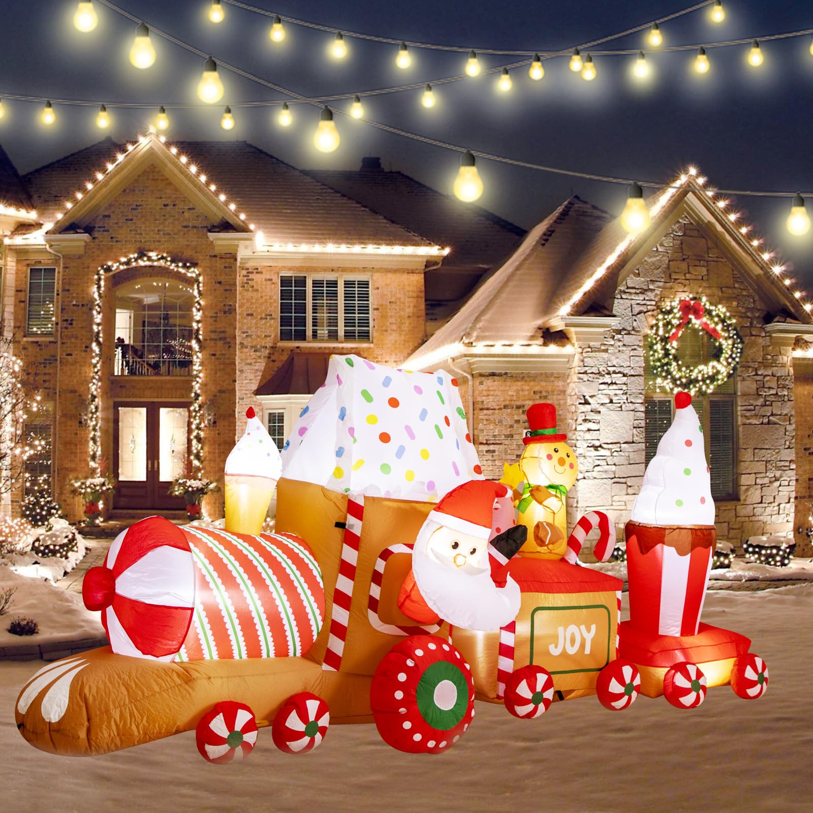 Nervure 11Ft Christmas Train Inflatable - Christmas Inflatables ...