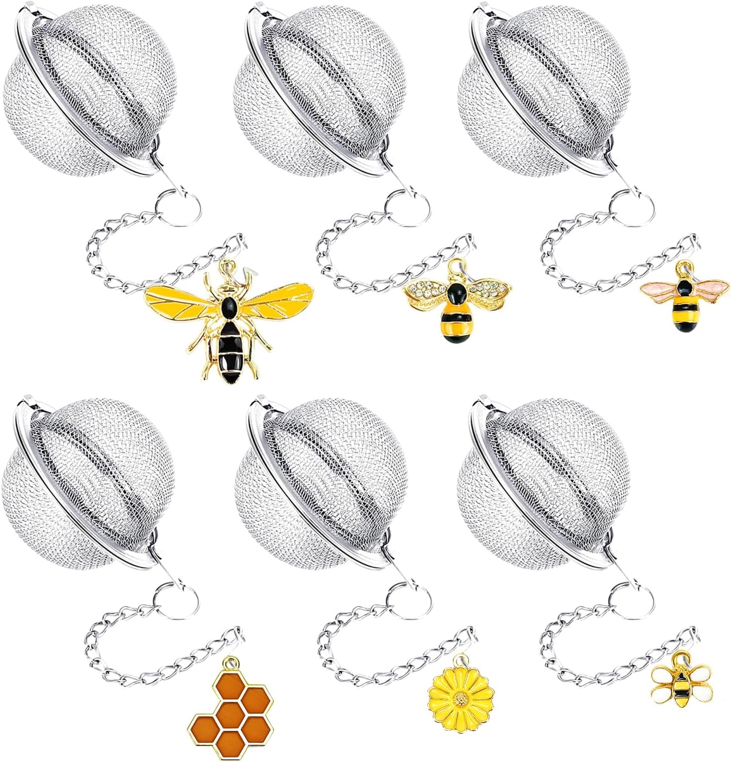 Amazon.com: 6Pcs Stainless Steel Mesh Tea Infuser, 2.1 inch Tea ...