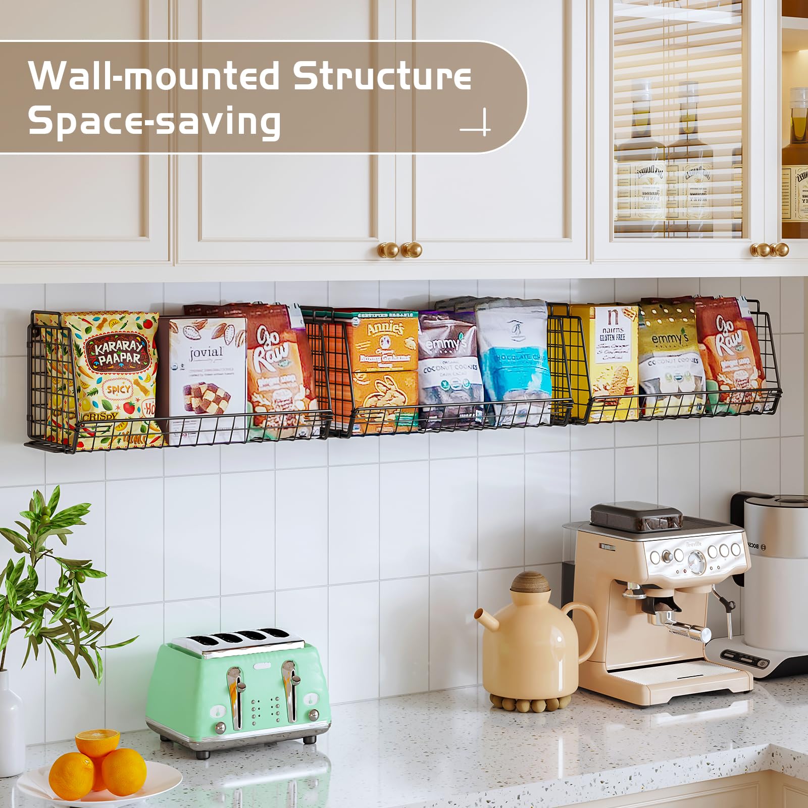 Snapklik.com : 3 Pack Stackable Snack Organizer Wall Mount Hanging ...