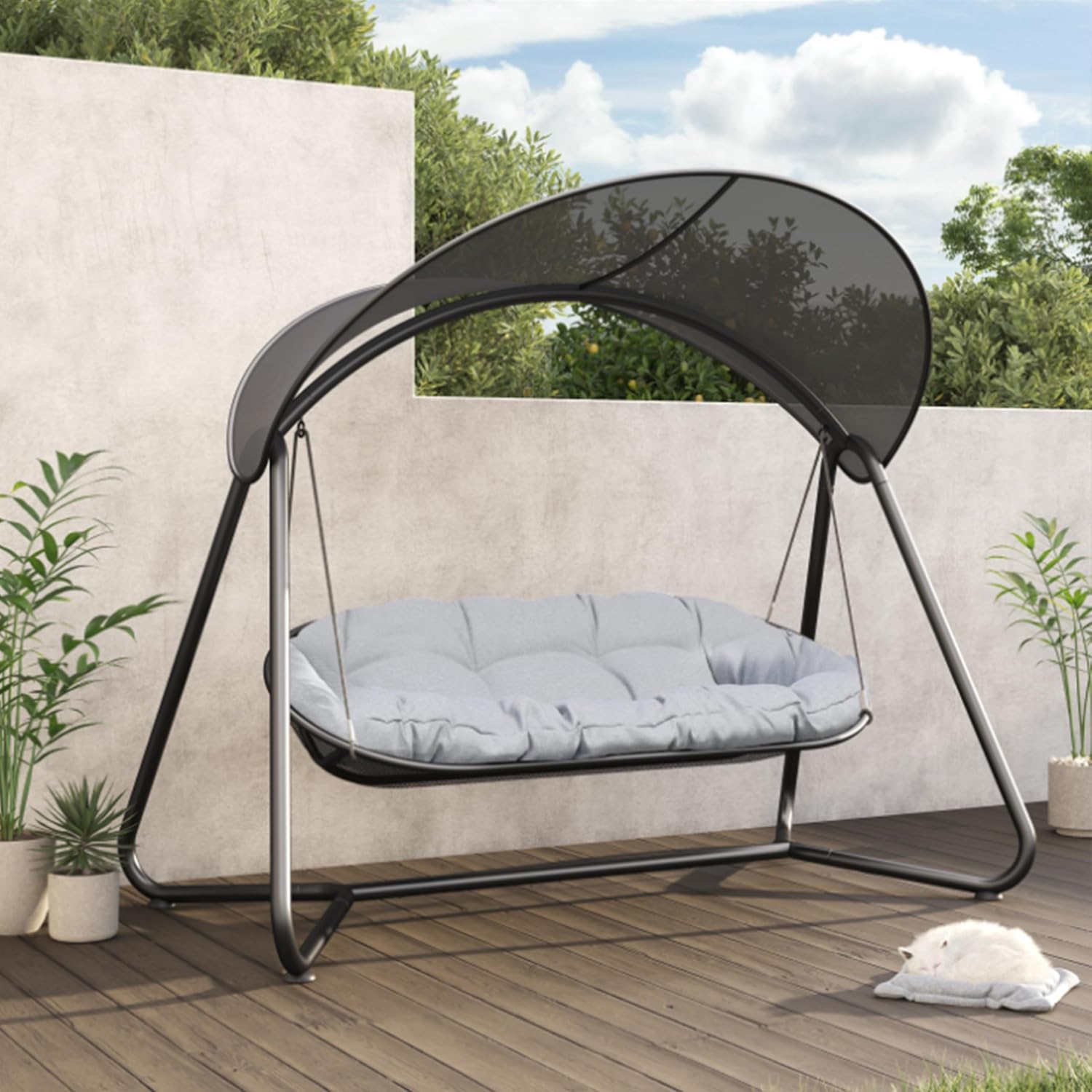 Amazon.com : Grand patio Outdoor Patio Swing Chair 3-Person, 3-Seat ...