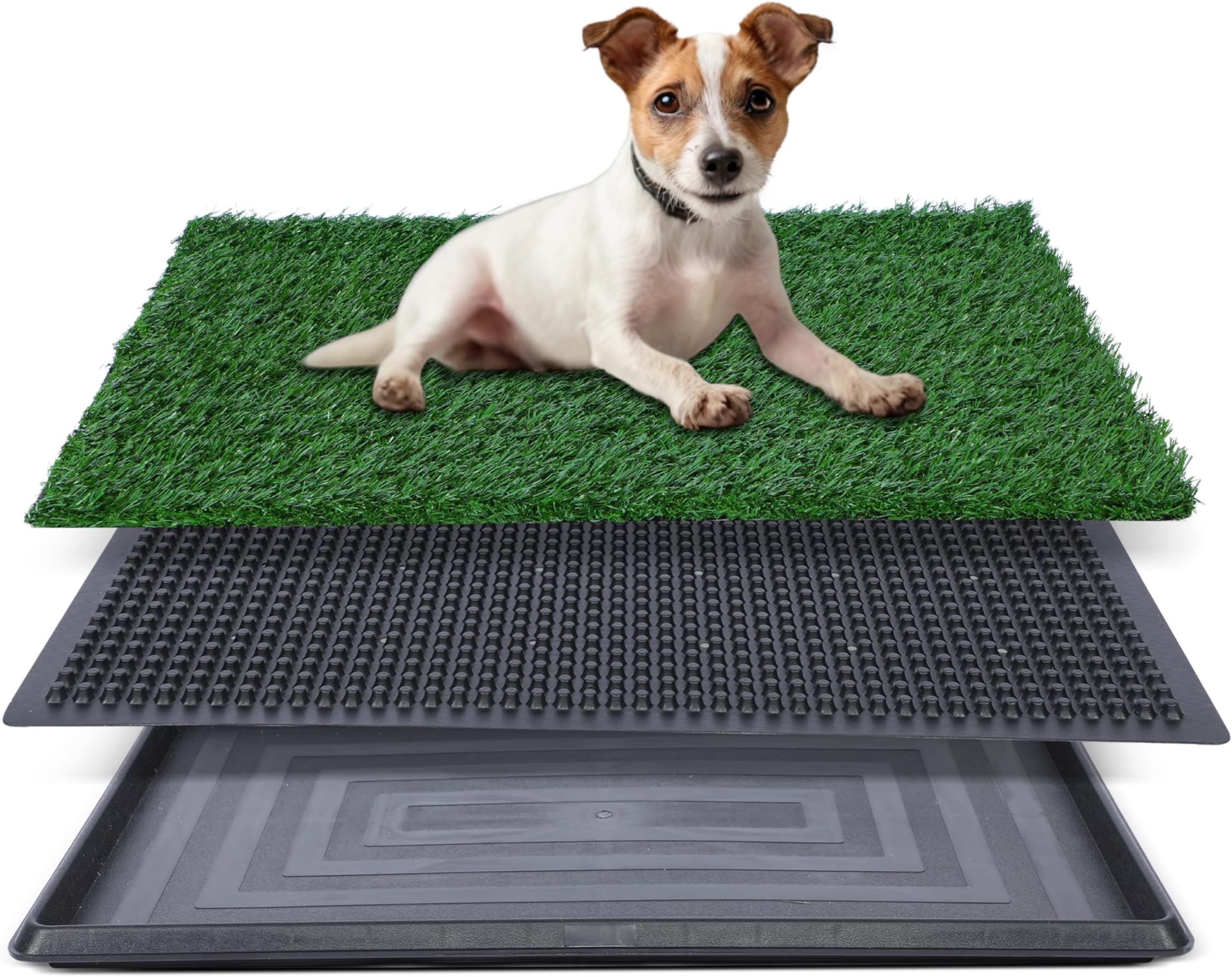 Amazon.com: Dog Grass Pad with Tray,2 Pack Replaceable Artificial Grass ...