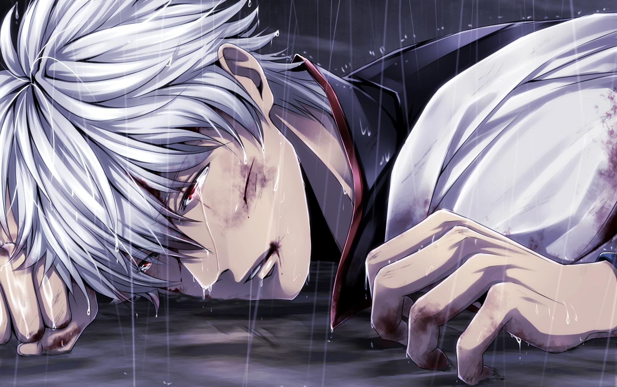 Anime Boy Crying Blood