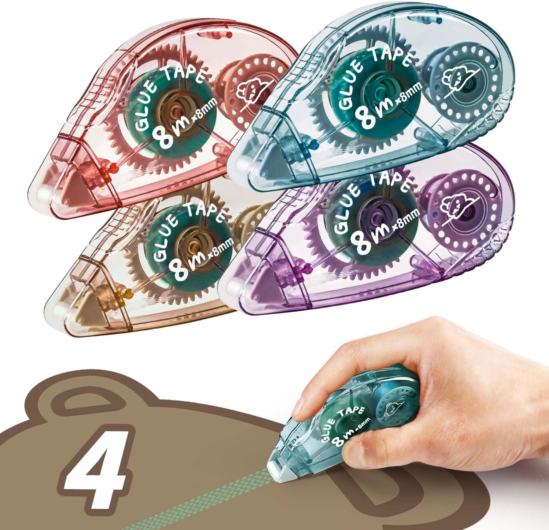 Amazon.com : Double Sided Tape Roller - 8 Pack Adhesive Scrapbook Glue ...