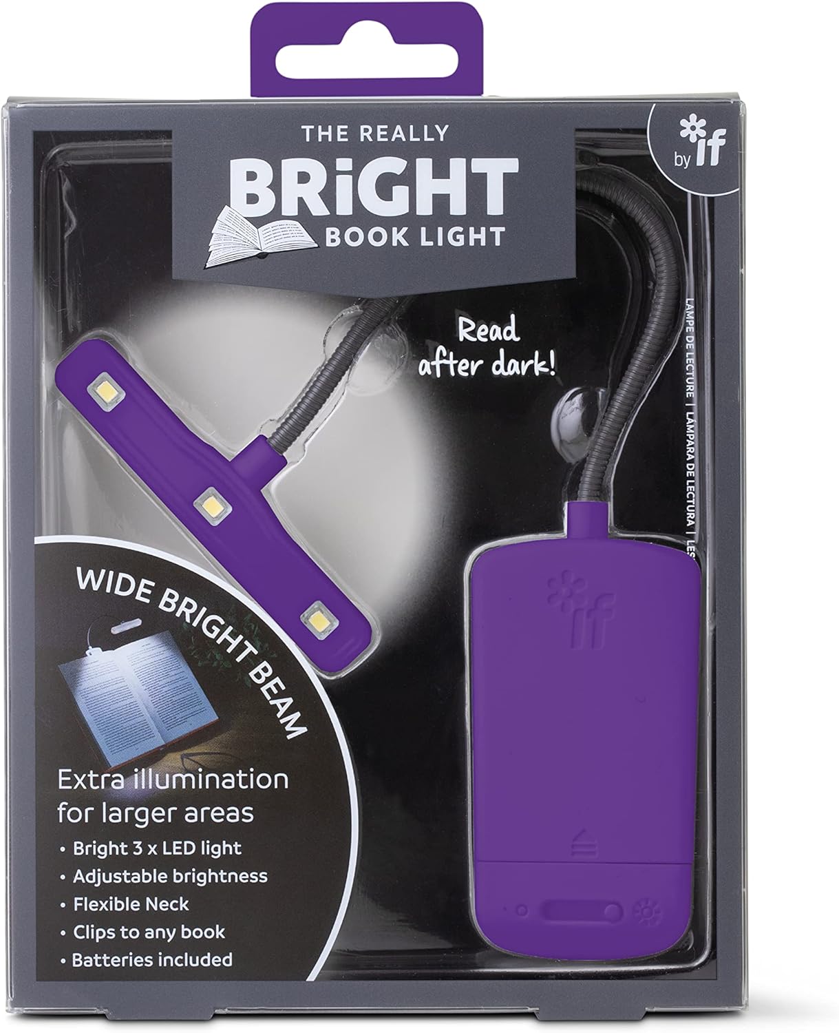 IF The Really Bright Book Light - Purple. Super Bright Reading Lights ...