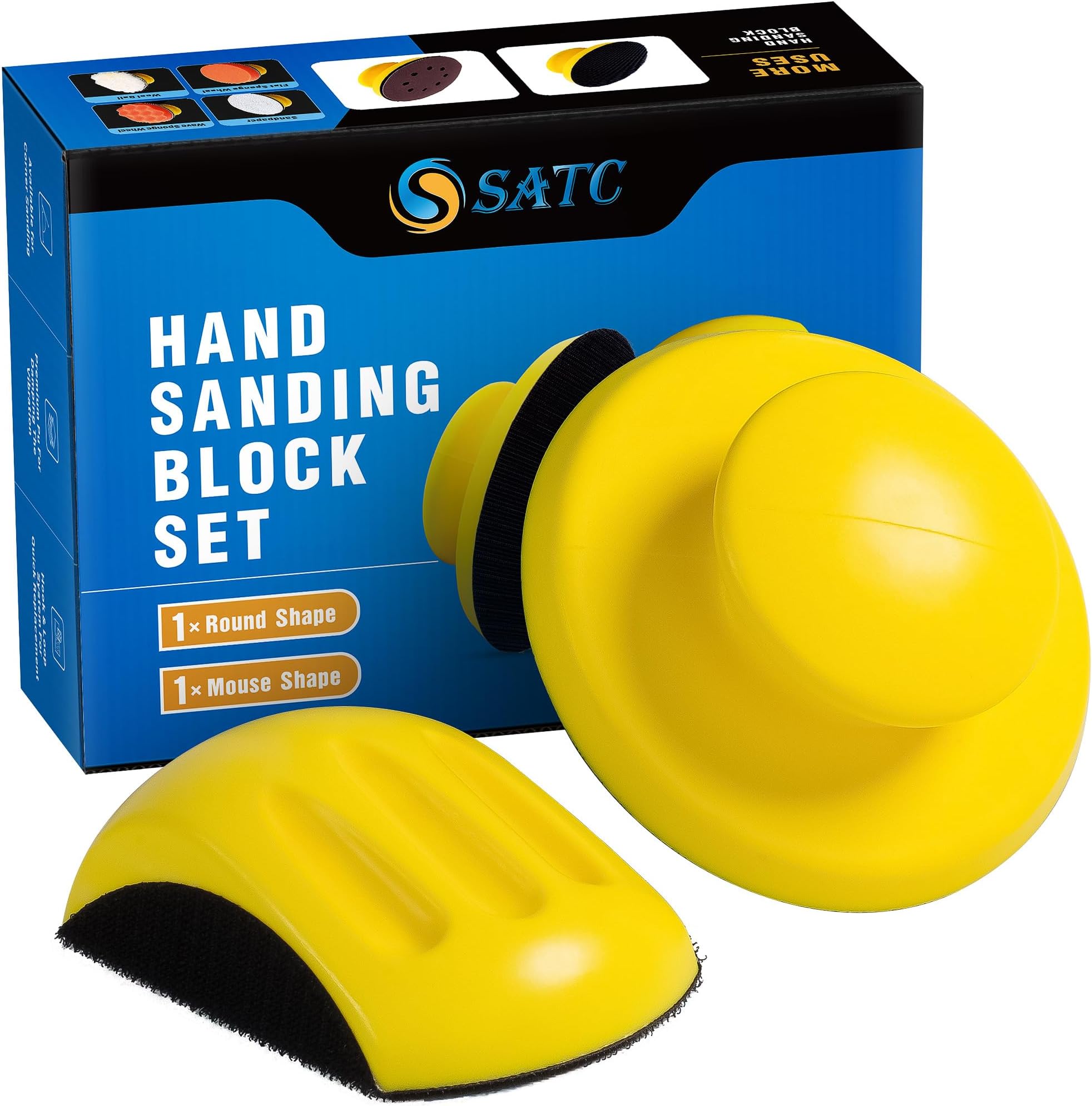 Serious Grit - Lunar Block 5-Inch Hand Sanding Pad - Fits 5" Hook ...