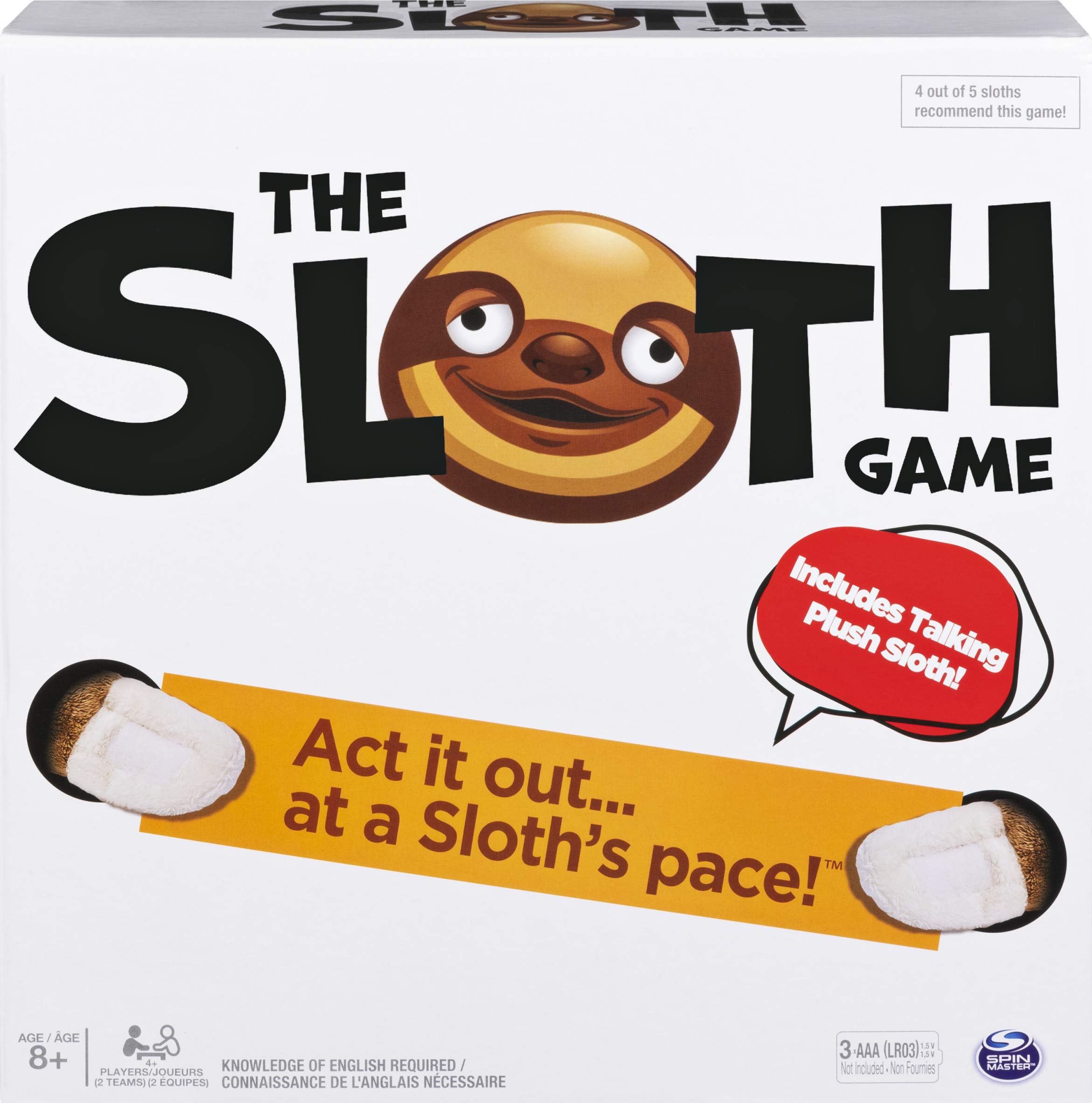 Amazon.com: Spin Master Games The Sloth Game, Team Charades and Task ...