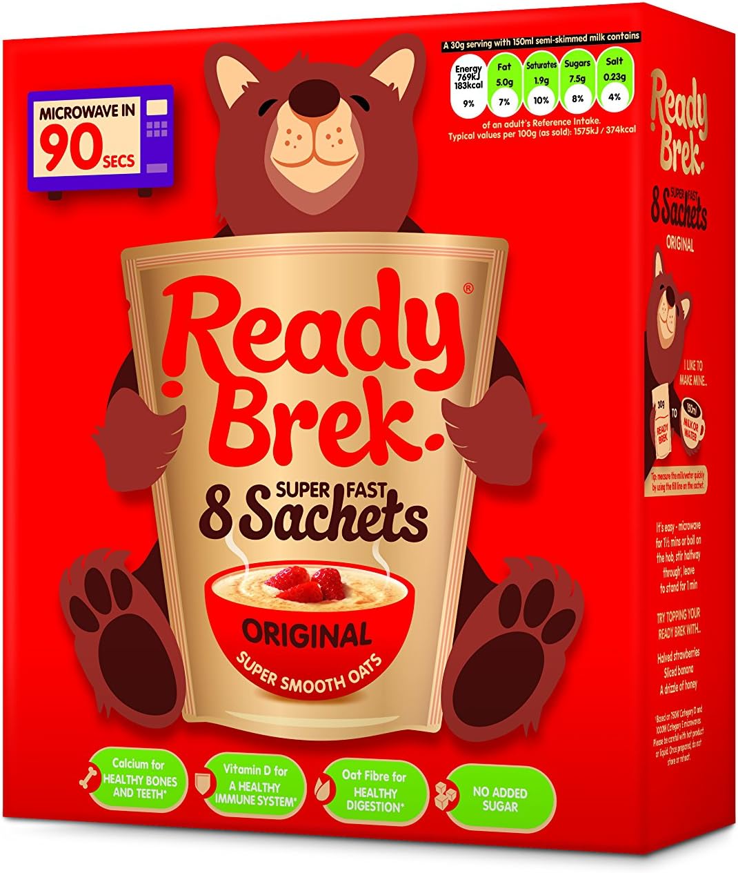 Ready Brek Sachets 30 g (Pack of 4) : Amazon.co.uk: Grocery