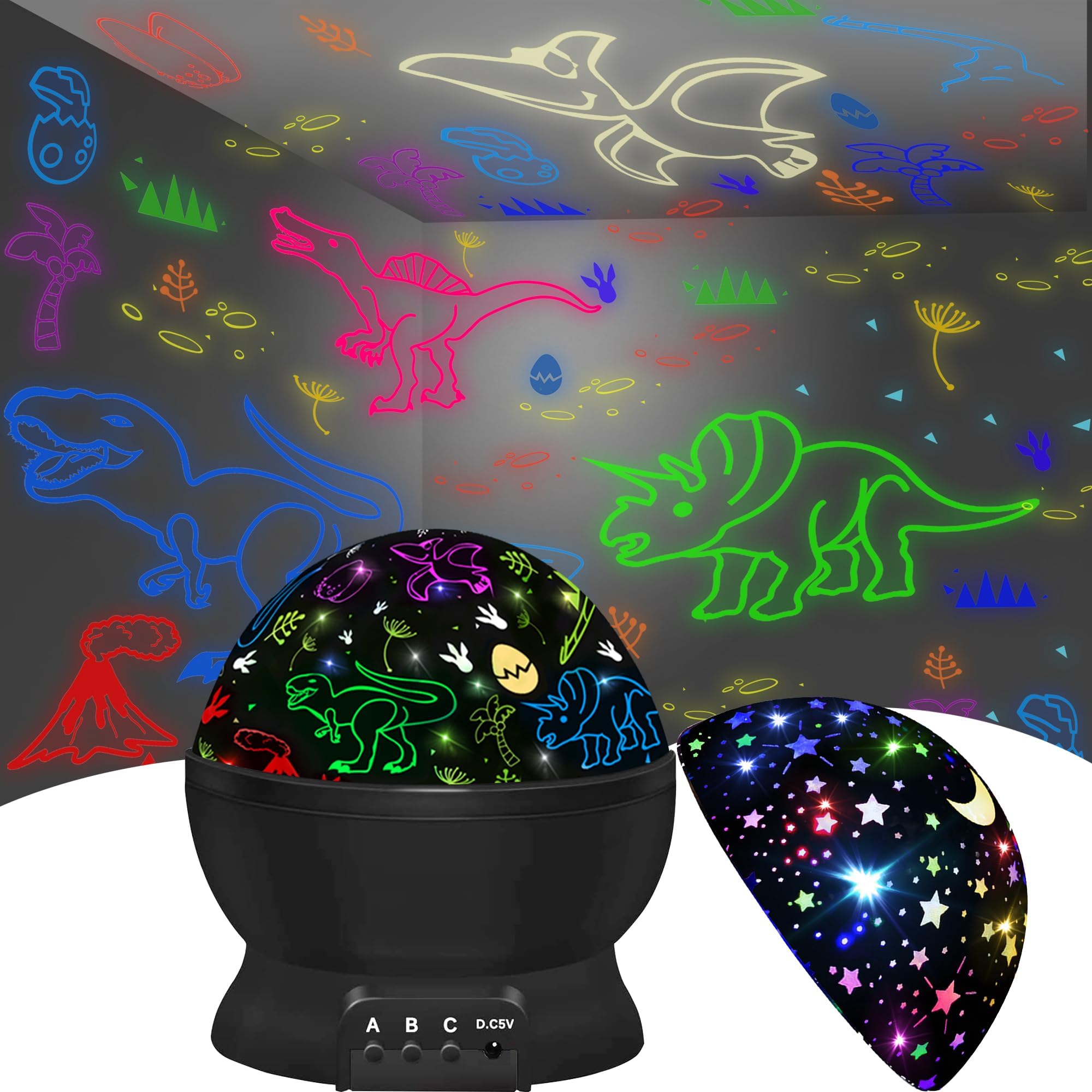 Amazon.com: Night Light for Kids,Dinosaur Toys for 3 4 5 6 7 8 Year Old ...