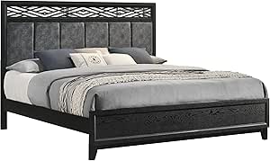 Amazon.com: New Classic Furniture Obsidian Wood Queen Bed, Black : Home ...