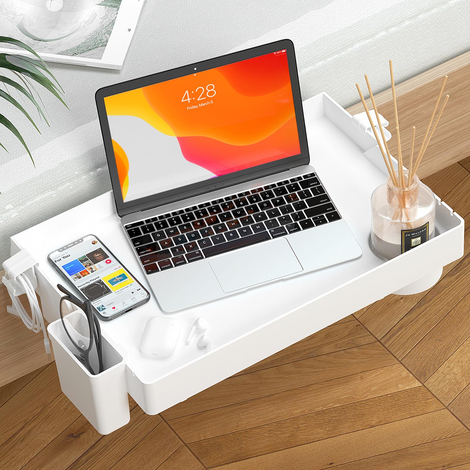 Snapklik.com : SPACEKEEPER Foldable Bunk Bed Shelf Clip On Nightstand ...