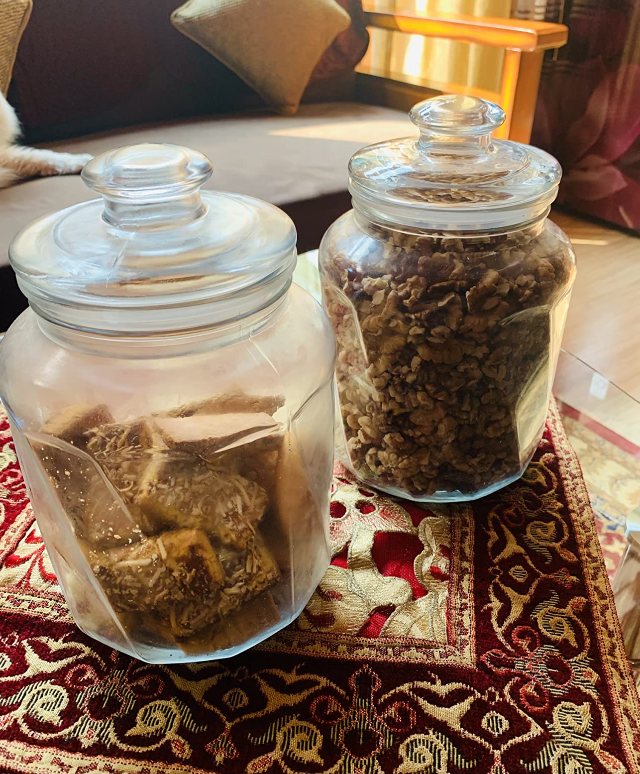 JSJPO POP Glass Jar and Container with Air Tight Lid for Herbs,Jam ...