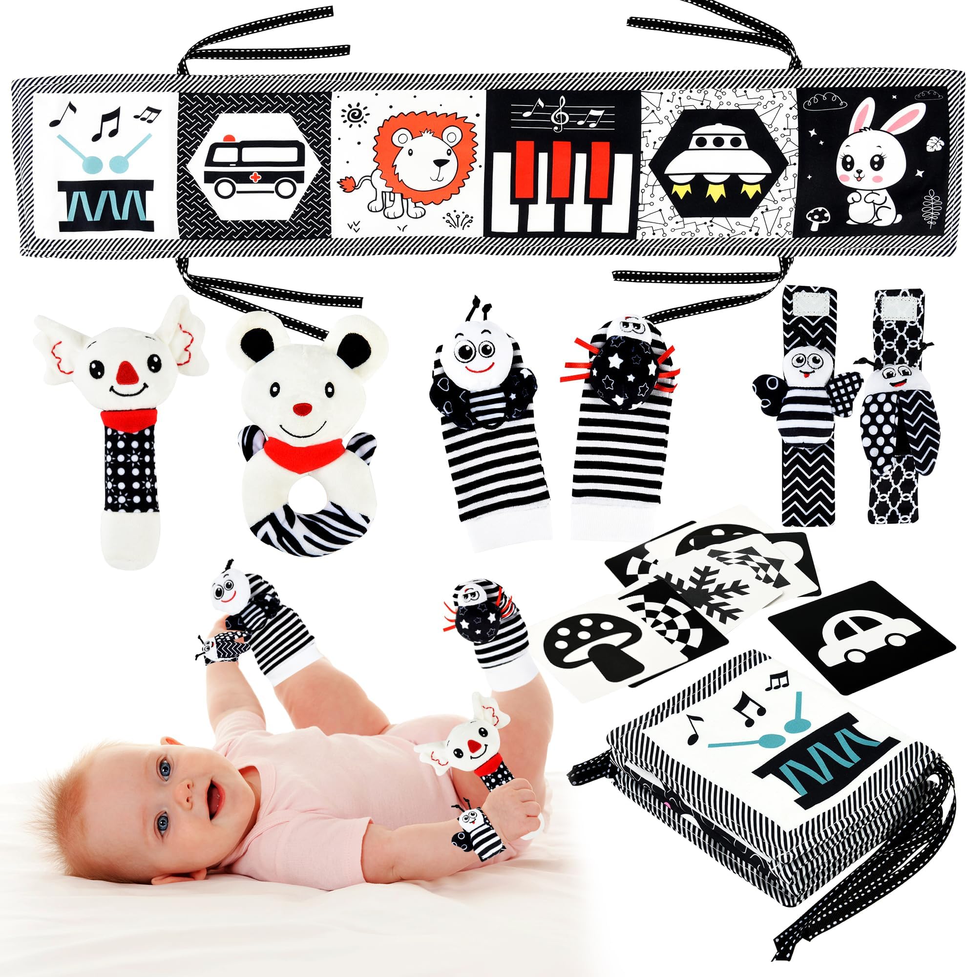 Taf Toys Newborn Develop and Play Gift Set. Development Kit Includes ...