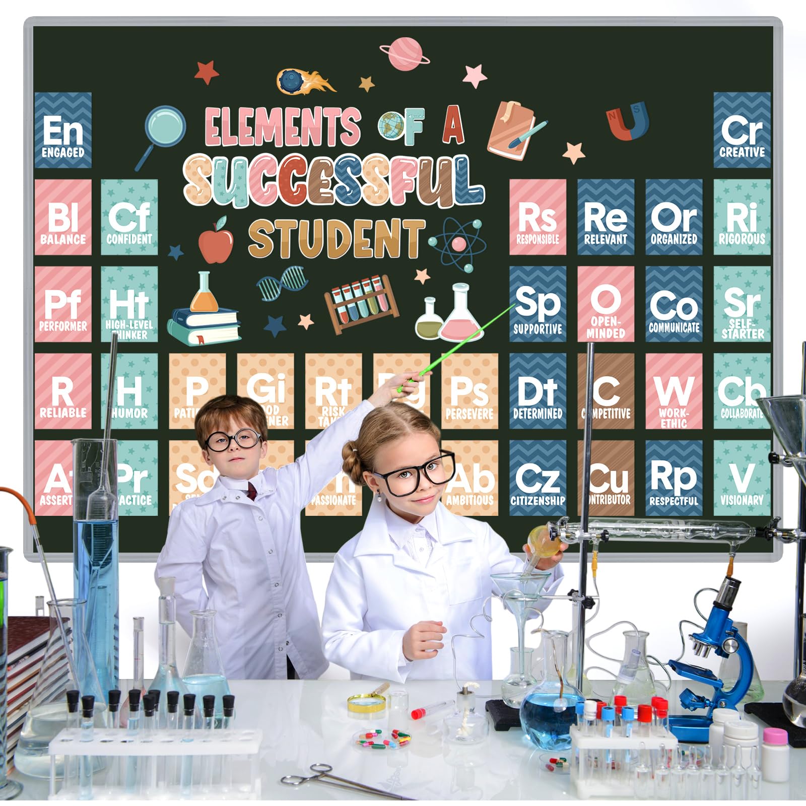 Snapklik.com : Pasimy 64 Pcs Science Bulletin Board Set Science ...