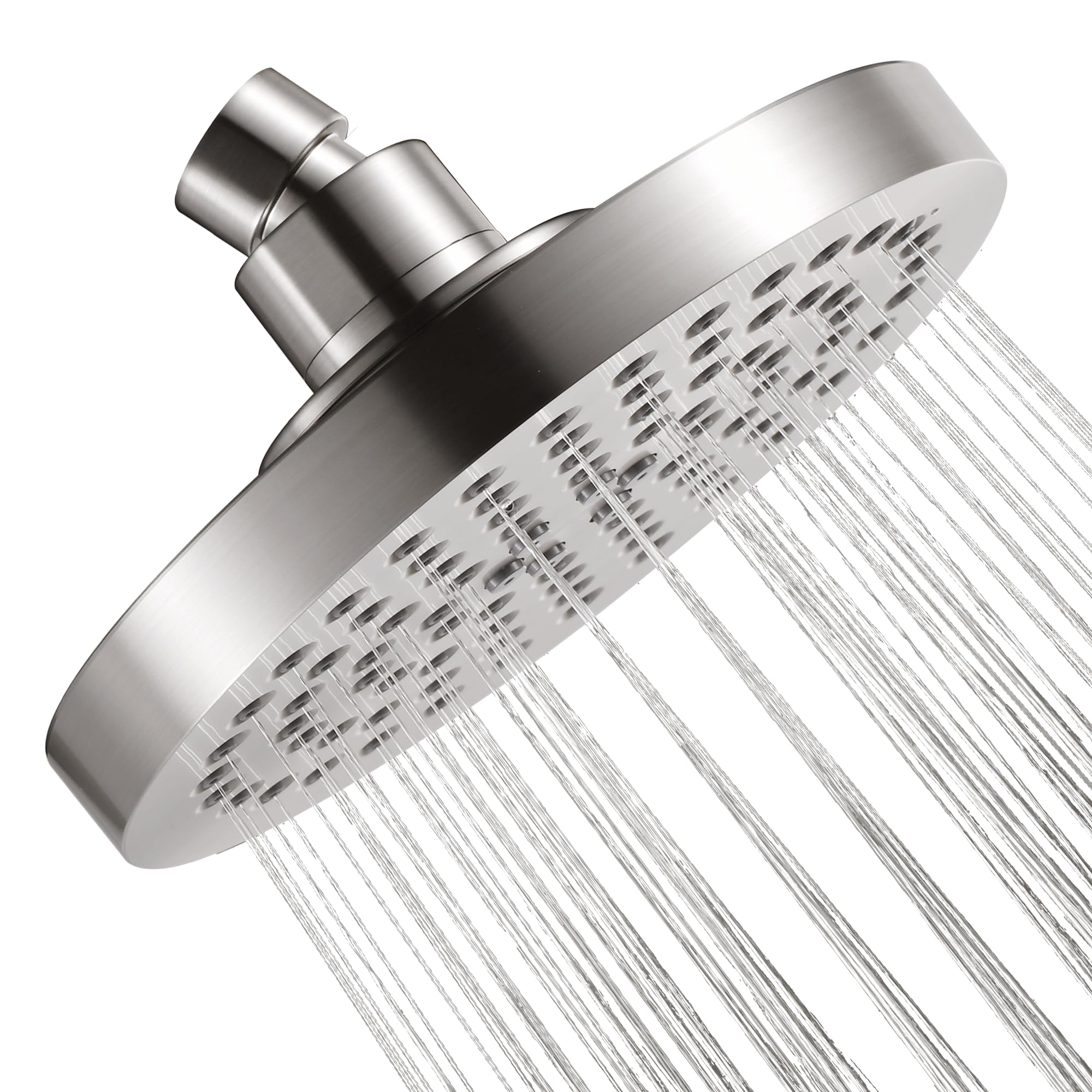 BRIGHT SHOWERS High Pressure Shower Head, 6 Inch Rain Shower Head, 2 ...