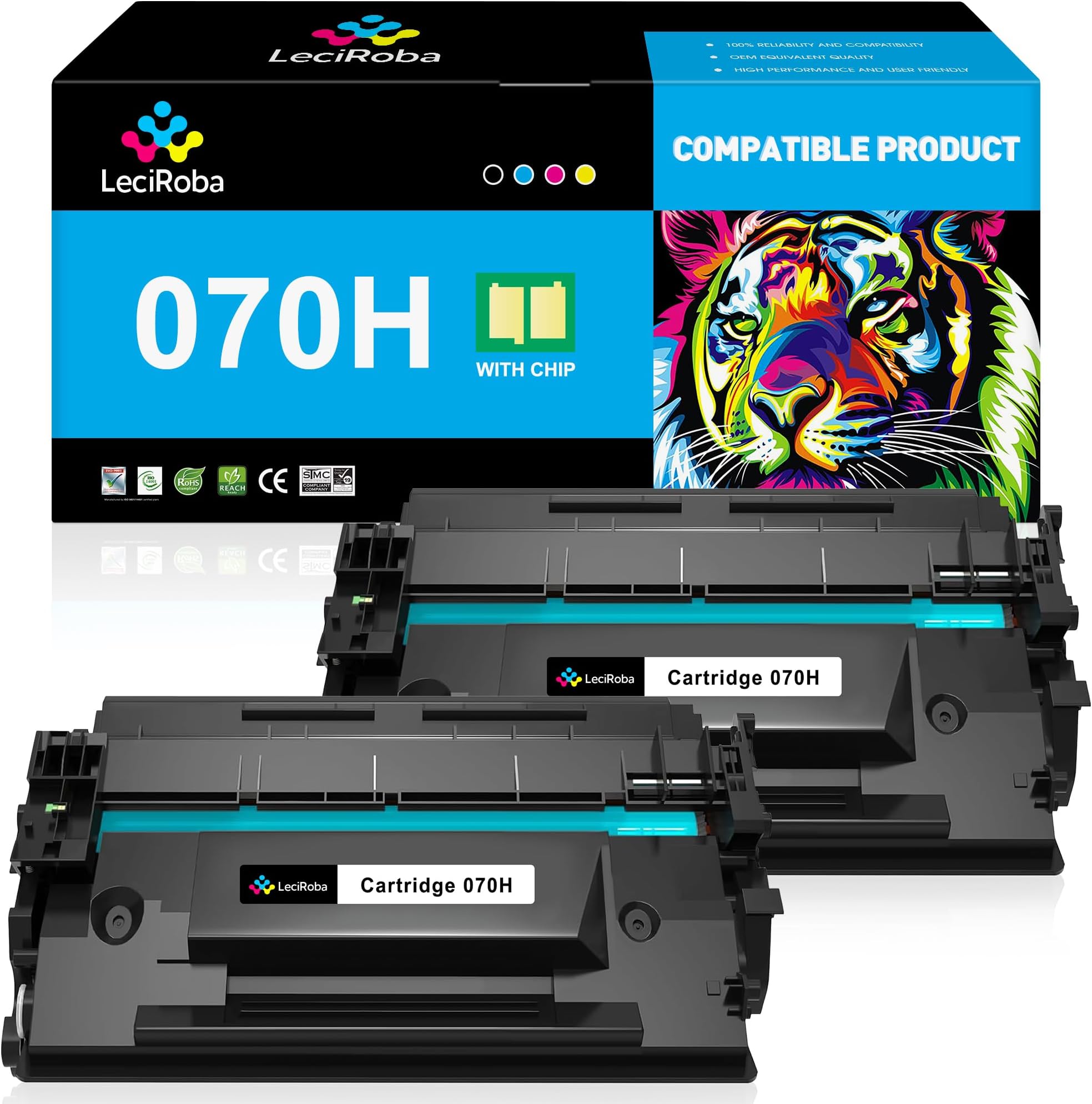 Amazon.com: LeciRoba 070H Black 10,200-Pages High Capacity Toner ...