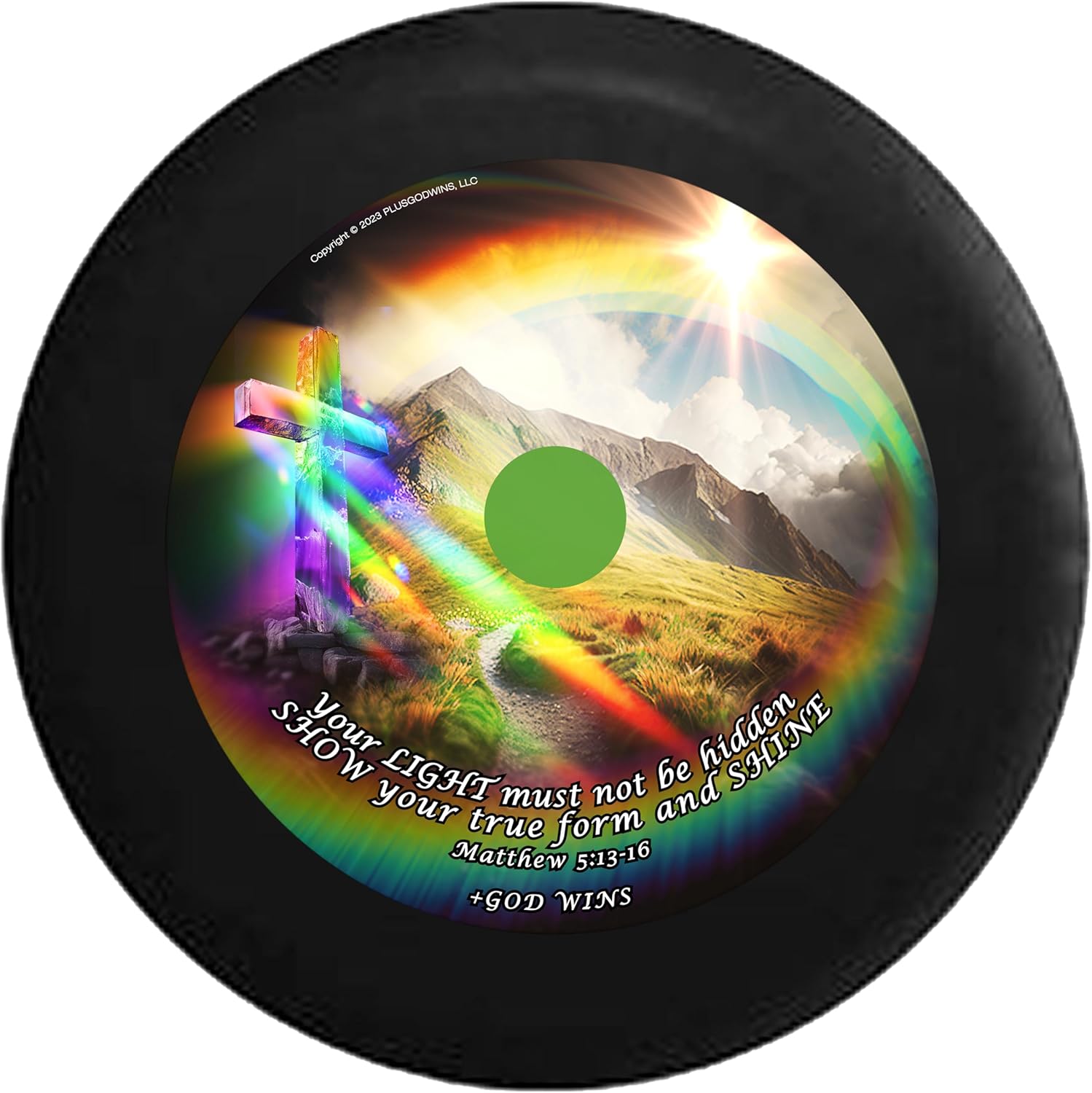 Amazon.com: Tire Cover with Camera Hole - Bible Verse - LGBTQ Rainbow ...