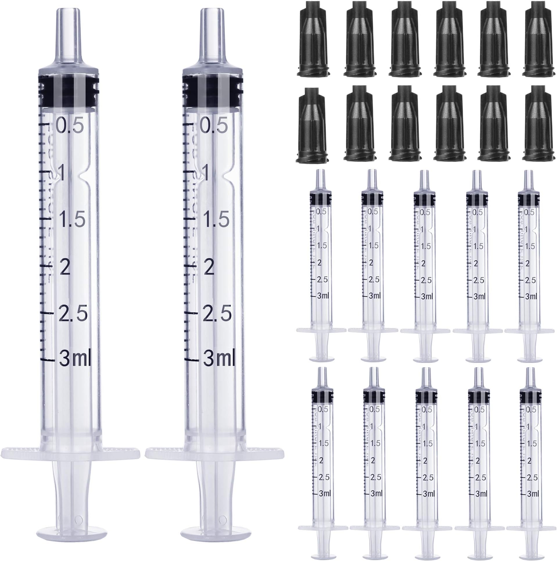Amazon.com: 3ml Plastic Syringe Without Needle for Liquid - Measuring ...