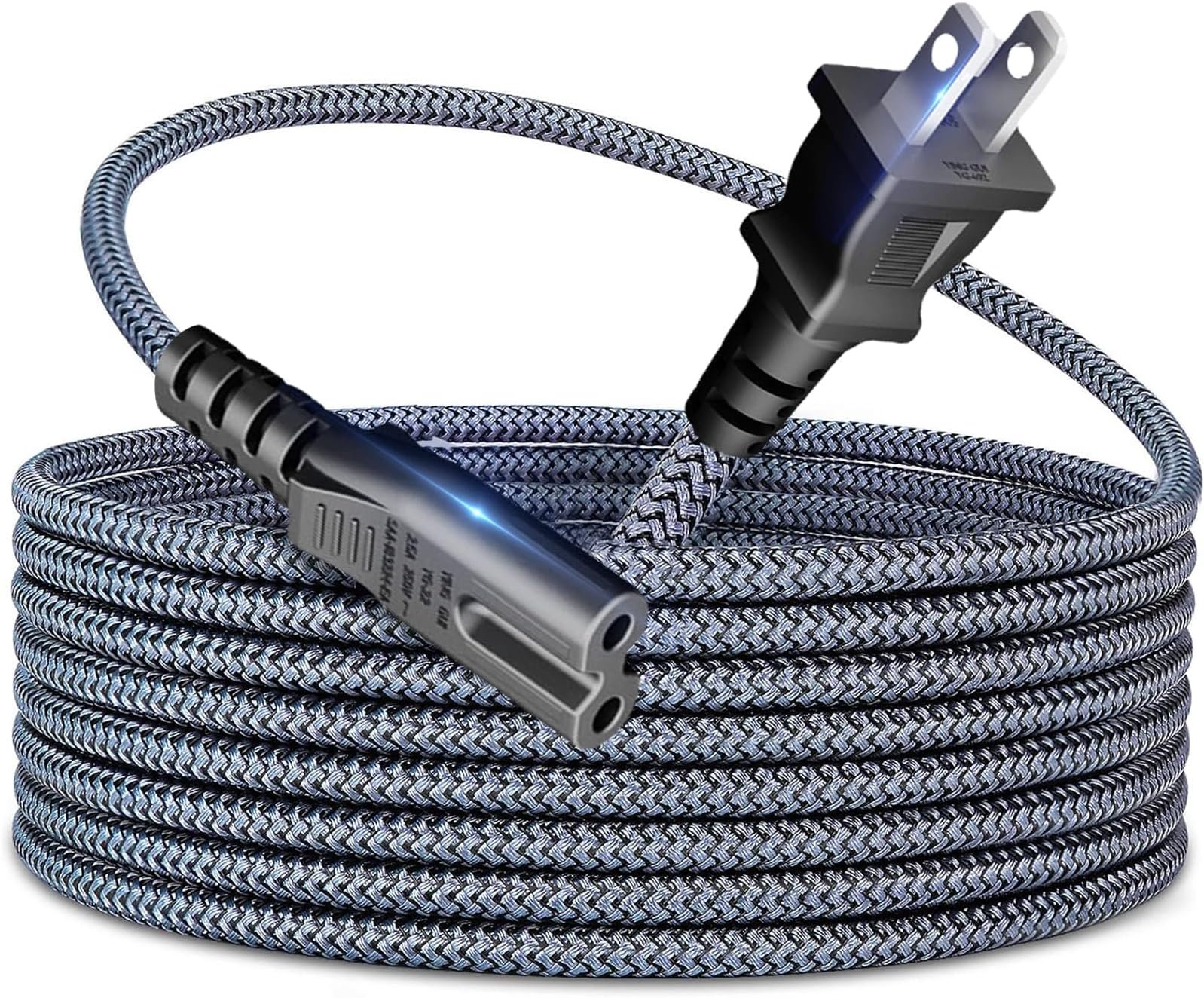 Amazon.com: Power Cord, Homair 6.6ft Nylon Braided AC Power Cord for ...