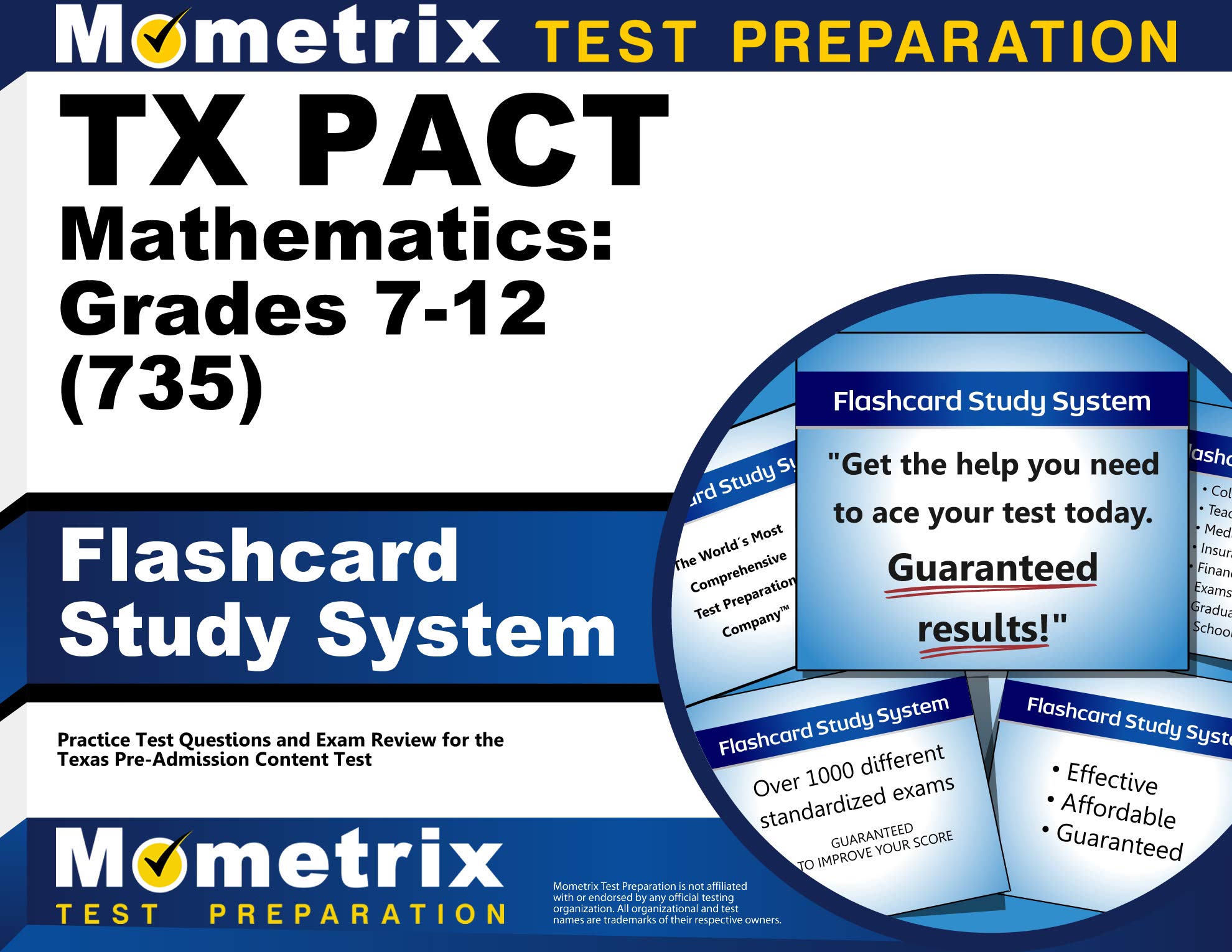 TX PACT Mathematics: Grades 7-12 (735) Flashcard Study System: Practice ...