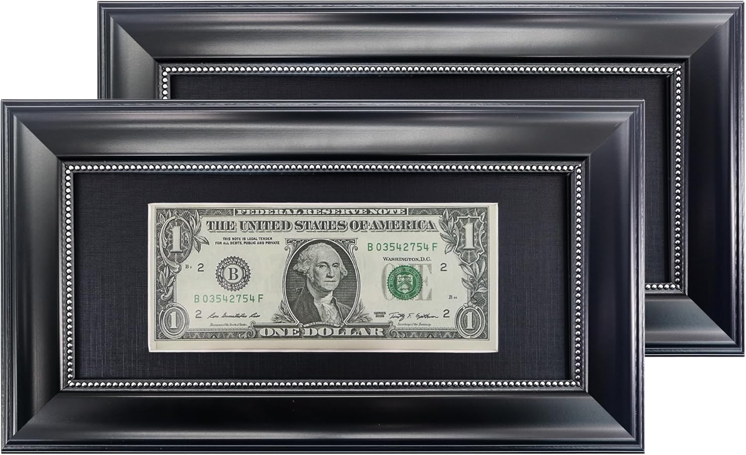 Amazon.com - GMFrames Black Dollar Bill Frame with Black Mat or Display ...