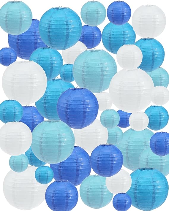 80 Pcs Colorful Paper Lanterns Chinese Japanese Paper Lanterns Rainbow ...